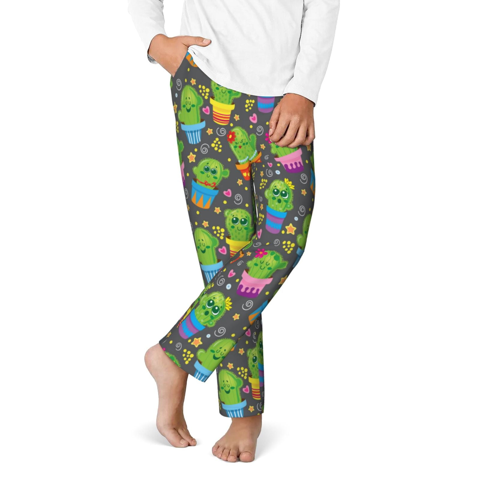 Coaee Cactus In Pots for Teen lounge pants Comfortable Lounge Long ...