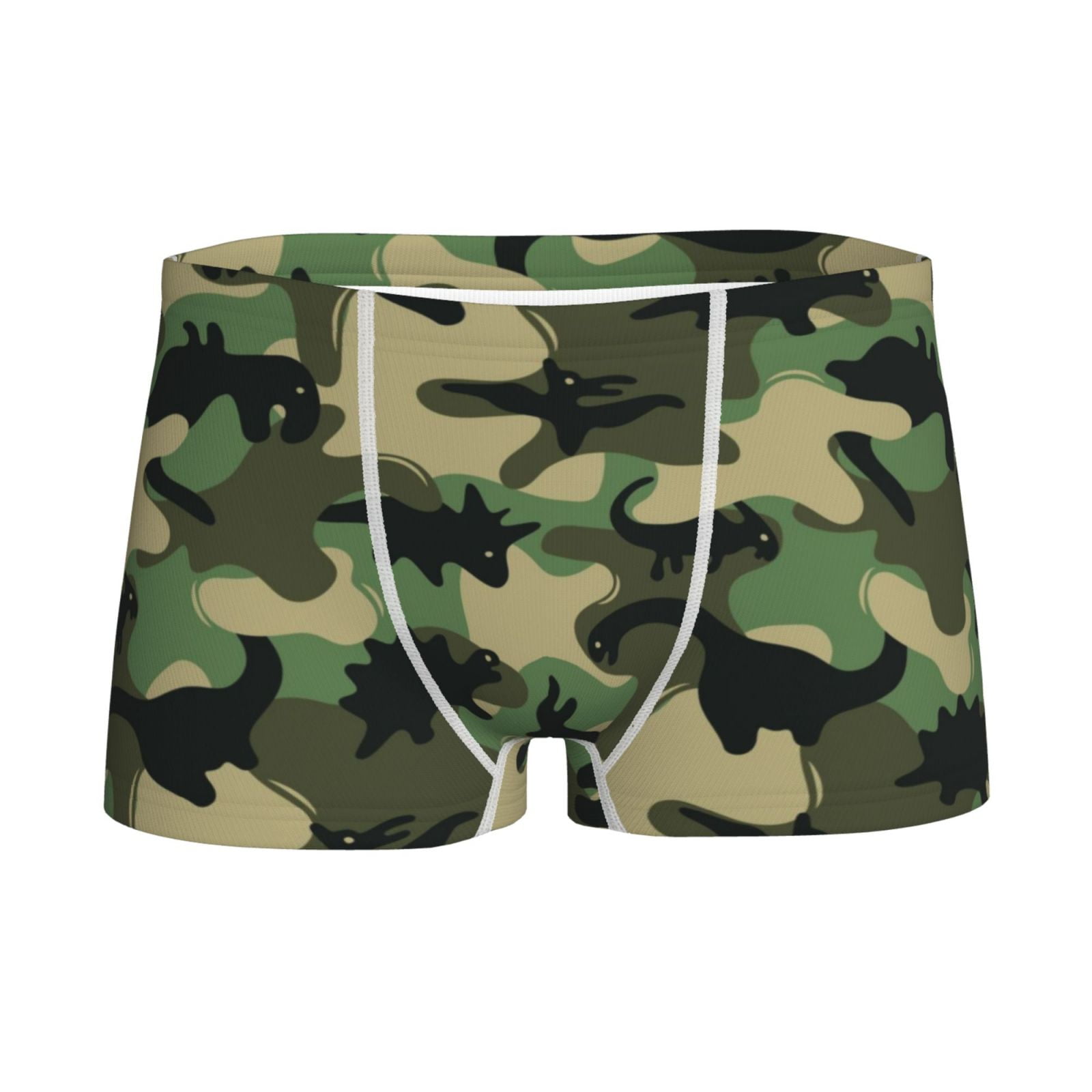 Coaee Camouflage Dinosaur Boy's Cotton Boxer Briefs Soft and Breathable for Male Teenagers ...