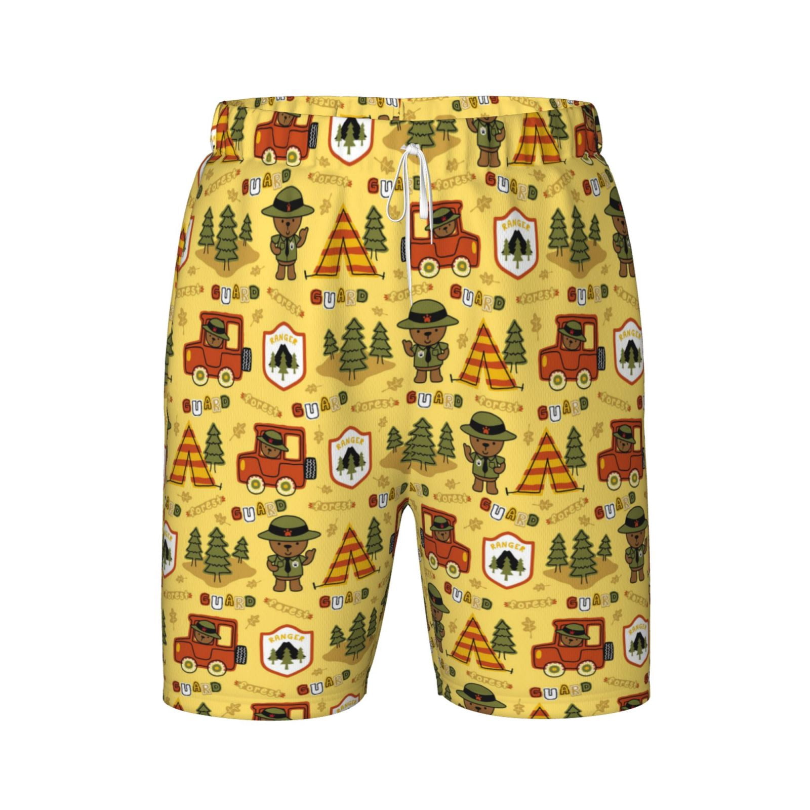 Coaee Car Tent Trees for Boys Swim Trunks Compression Liner Swim Shorts ...
