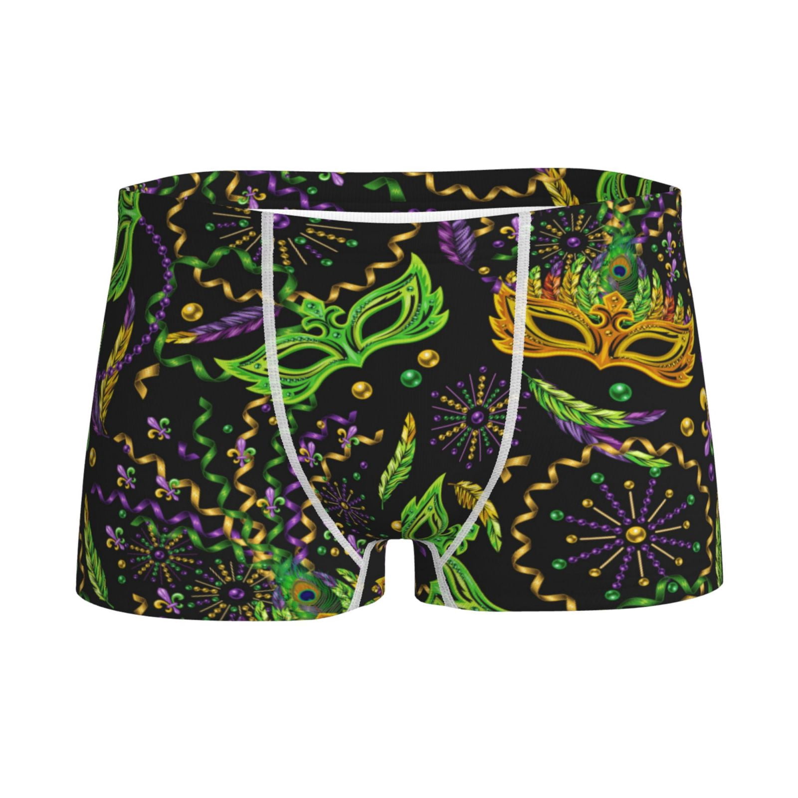 Coaee Carnival Mardi Gras3 Boy's Cotton Boxer Briefs Soft and ...