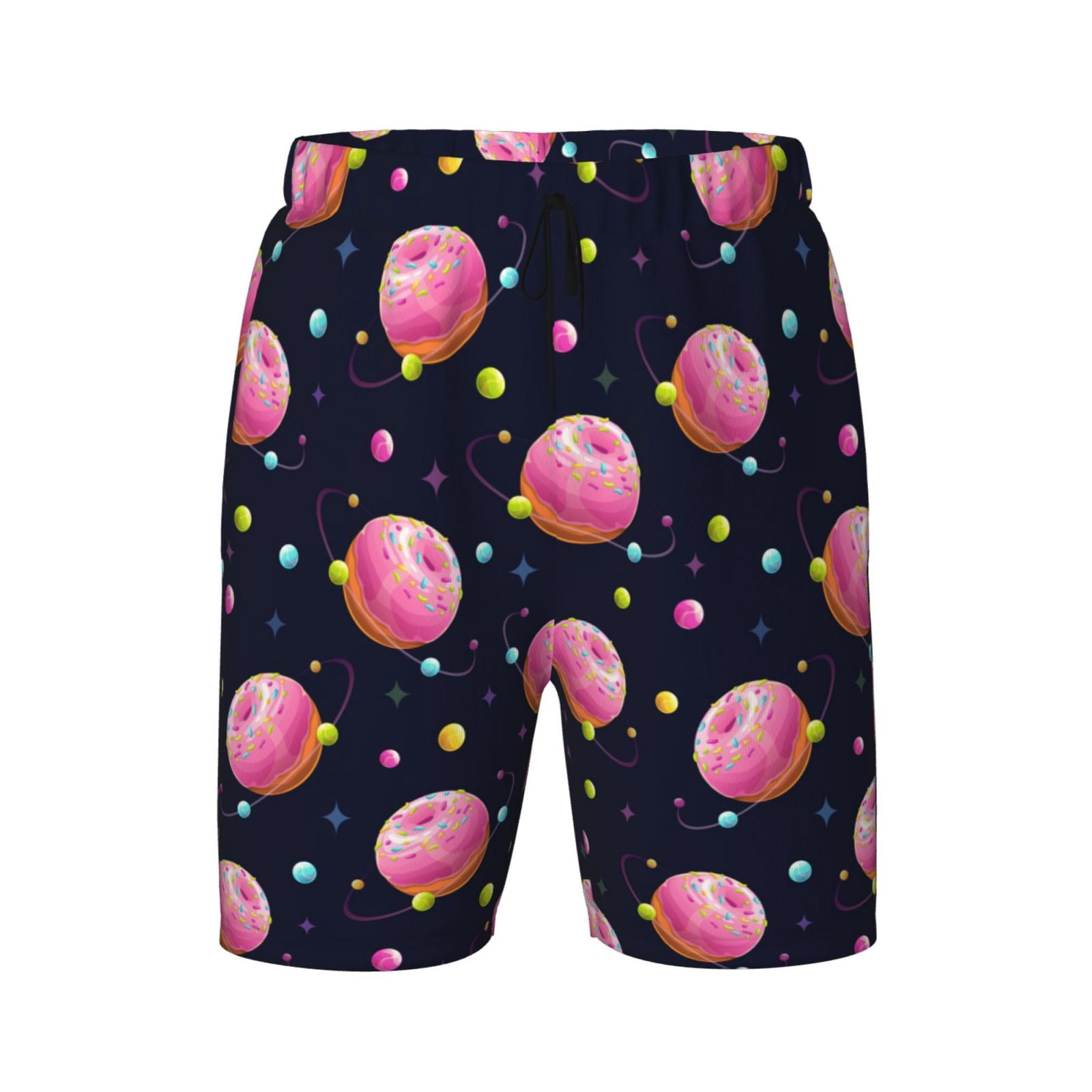 Coaee Cartoon Donut Planets for Boys Swim Trunks Compression Liner Swim ...