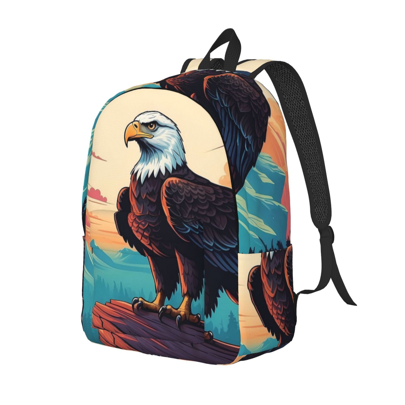 Coaee Cartoon Iceberg Bald Eagle for Canvas Backpack for Hiking ...