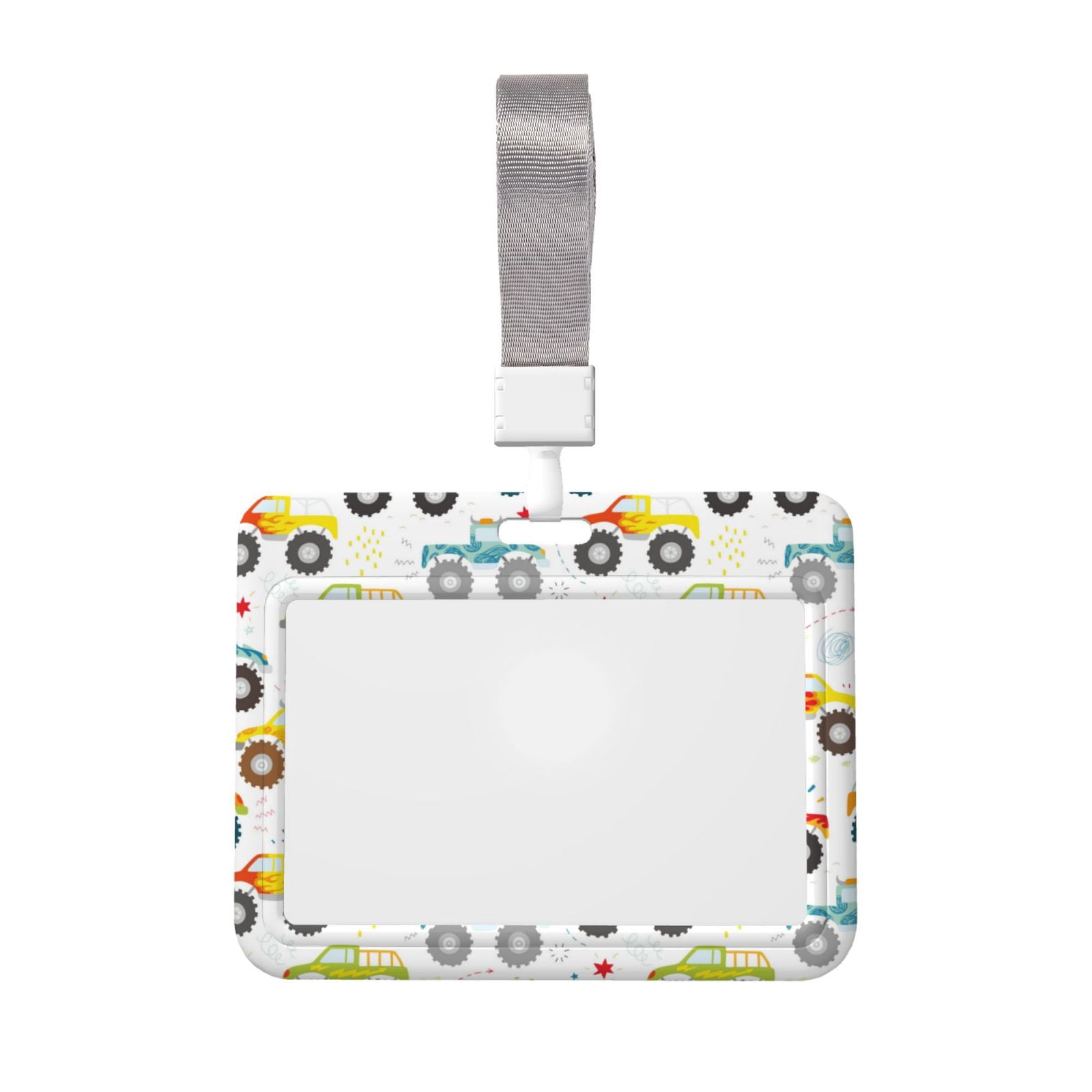 Coaee Cartoon Monster Trucks for Card Badge Holder Soft Waterproof Card ...