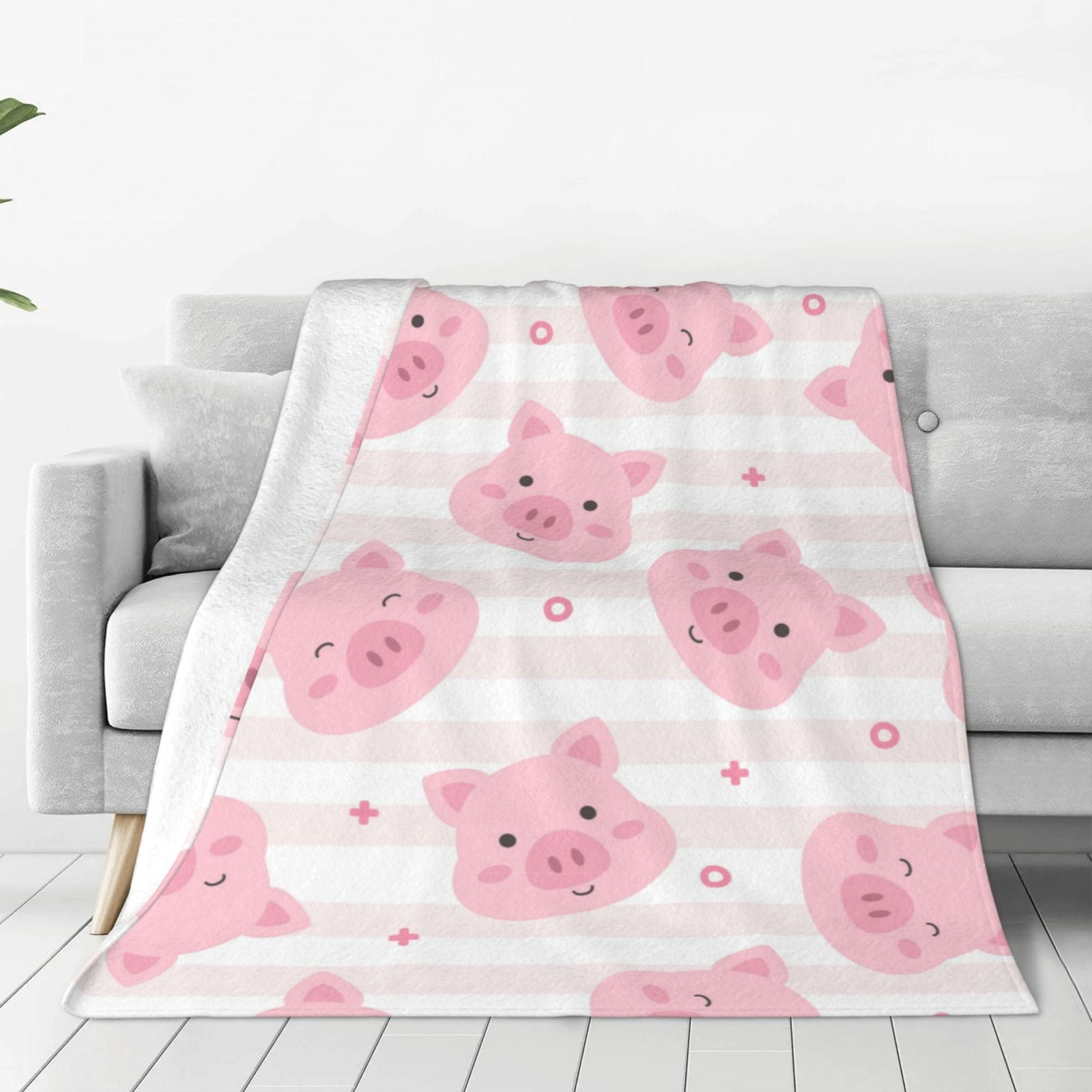 Coaee Cartoon Pig Ultra-Soft Micro Fleece Blanket&Air Conditioning ...