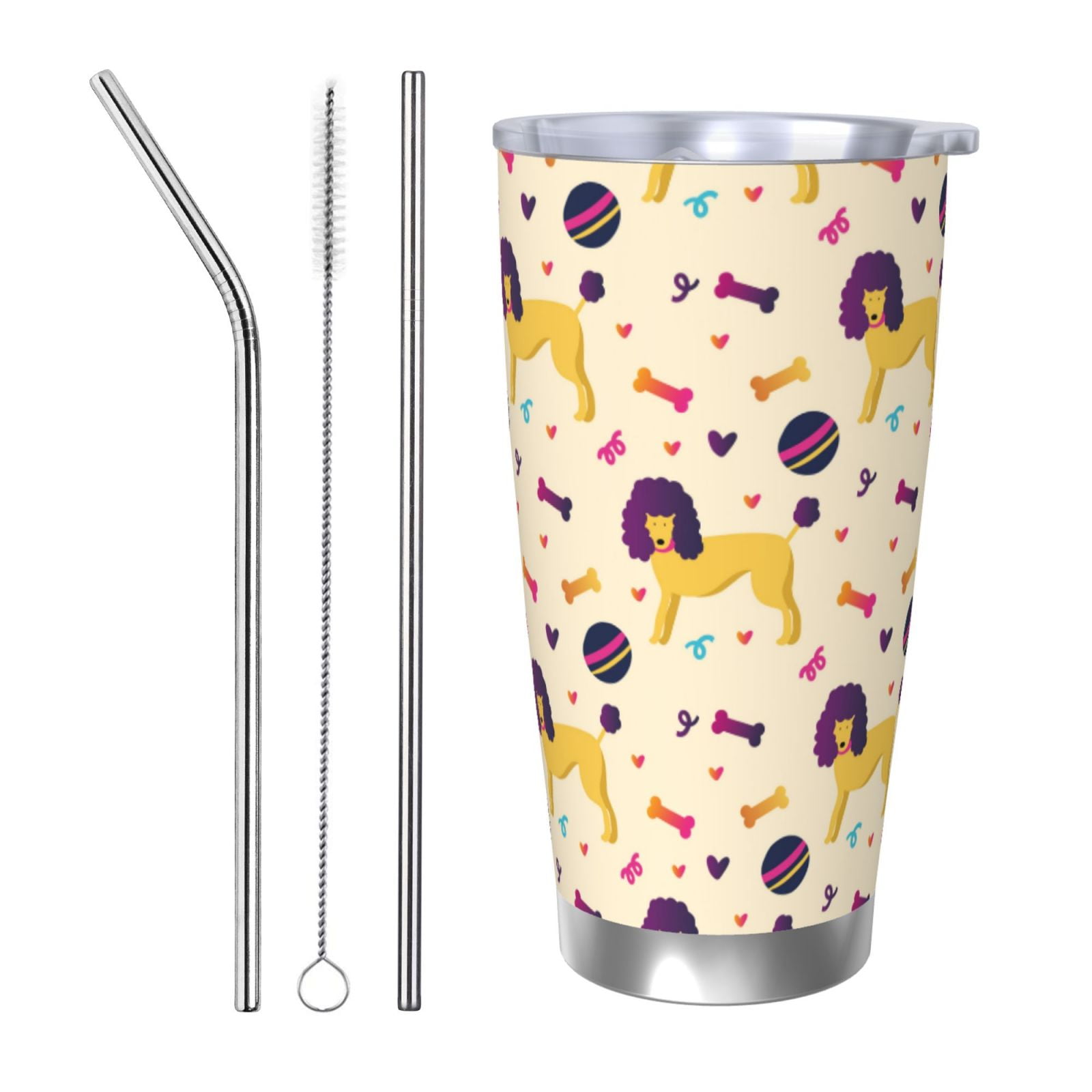 Coaee Cartoon Poodle Dog for 20oz Insulated Kettle Water Bottle For ...