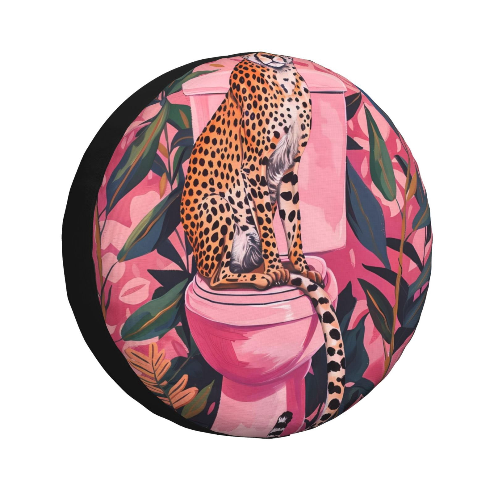 Coaee Cheetah On Toilet Humor Art for Tire Cover,Car Tire Tust Cover ...