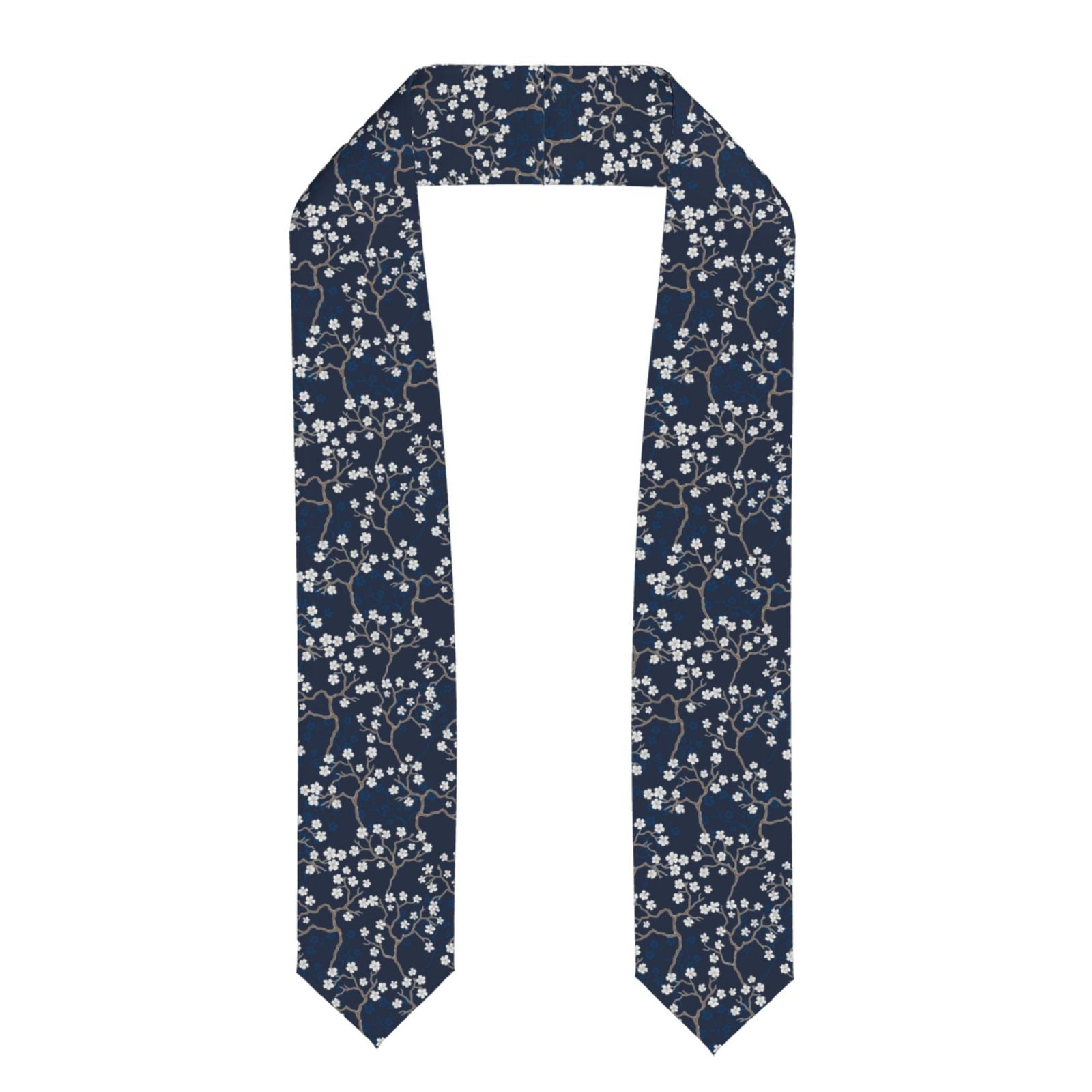 Coaee Cherry Blossoms on Navy Background Graduation Stole, Unisex, 72 ...