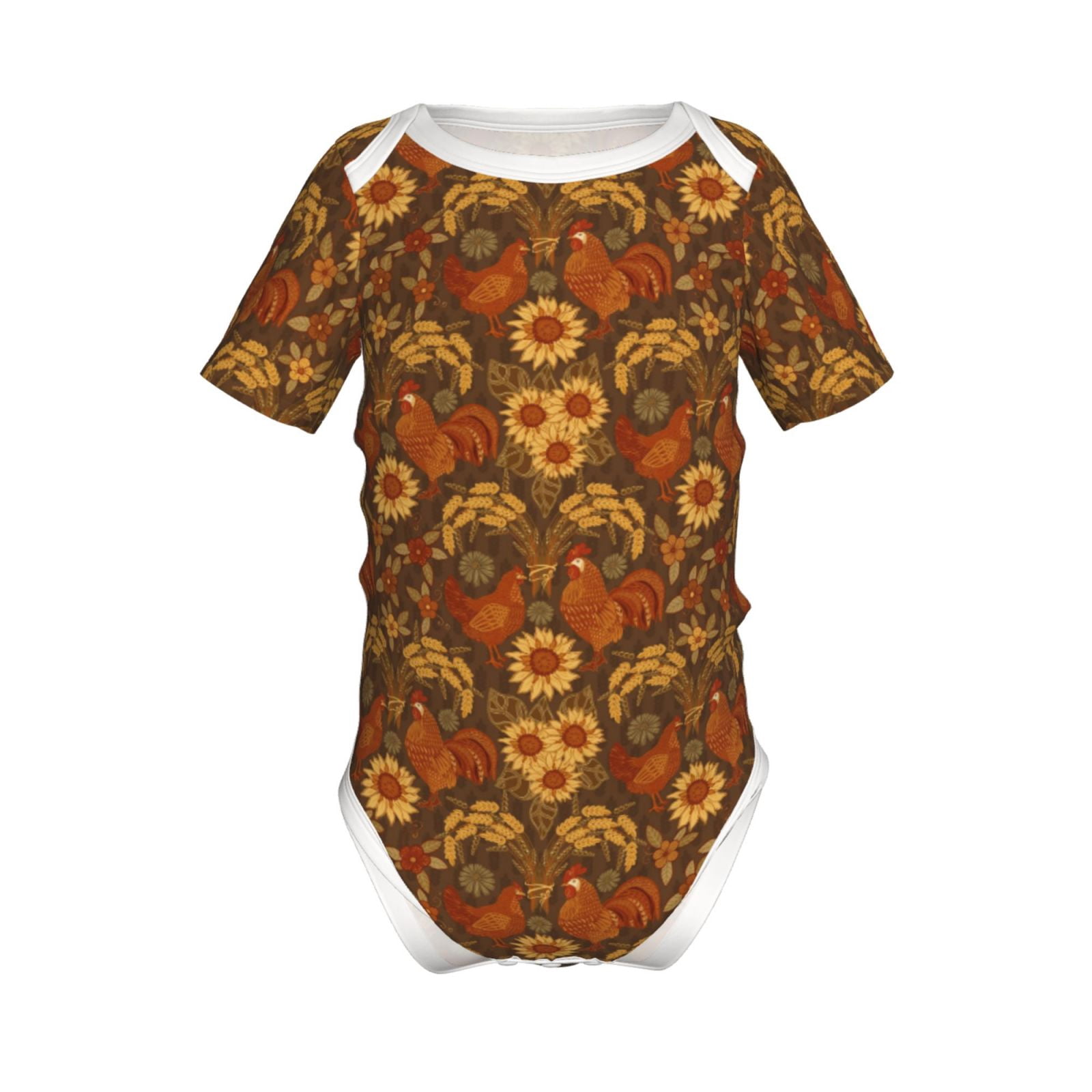 Coaee Chicken And Rooster for Soft Baby Short-Sleeve Bodysuit Baby ...