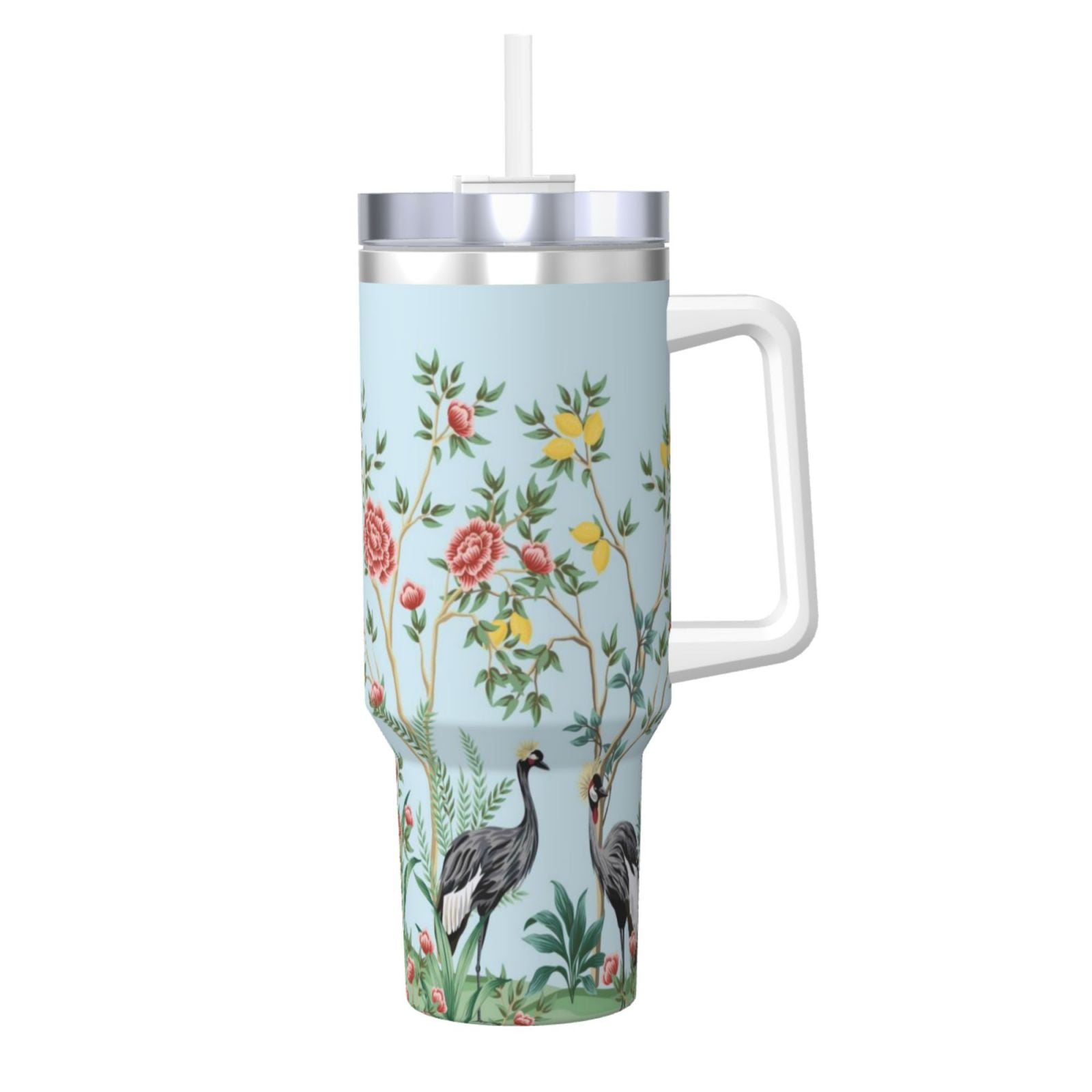 Coaee Chinoiserie Floral Palm Tree for 40oz Insulated Kettle Water ...
