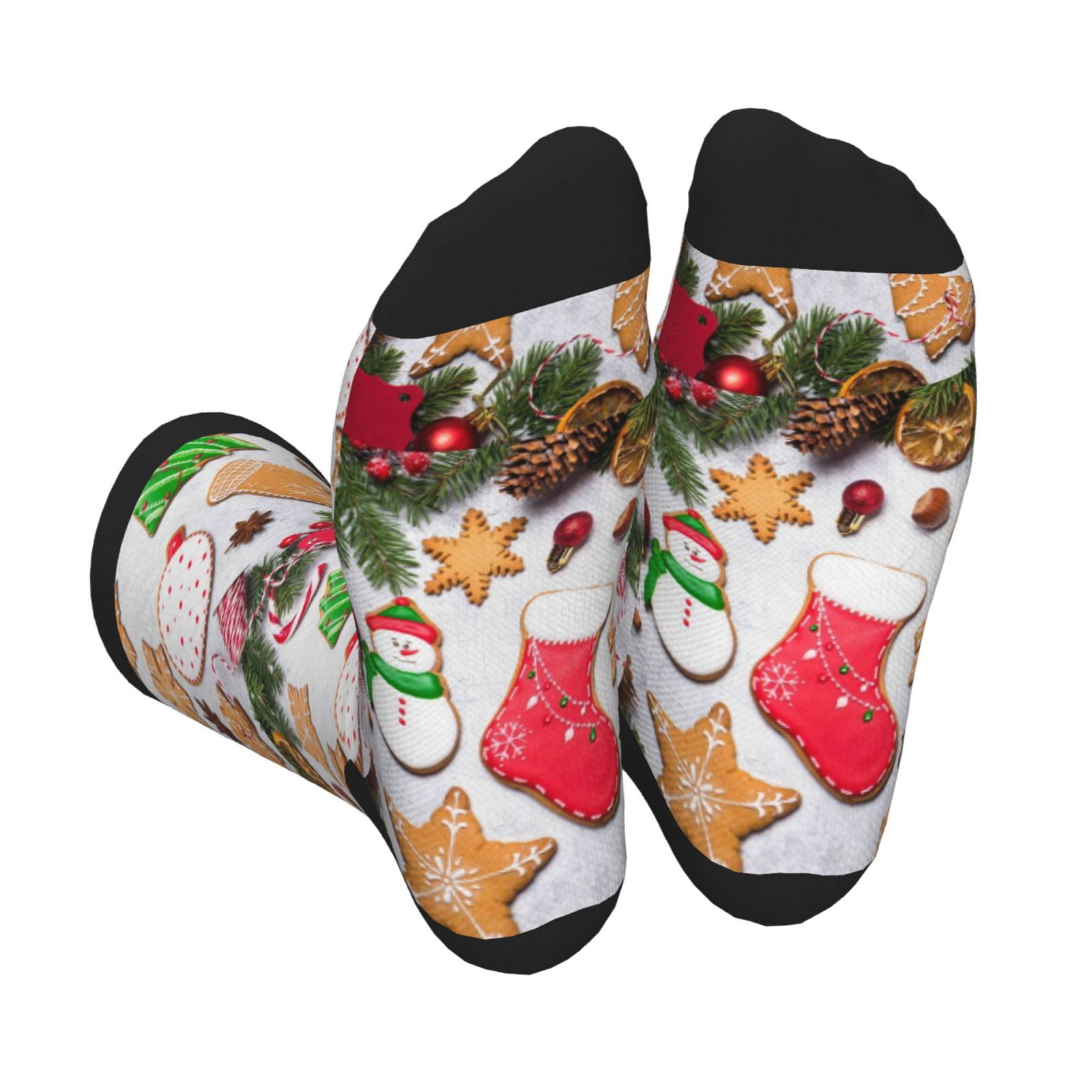 Coaee Christmas Gingerbread Cookies for Athletic Crew socks for Women ...