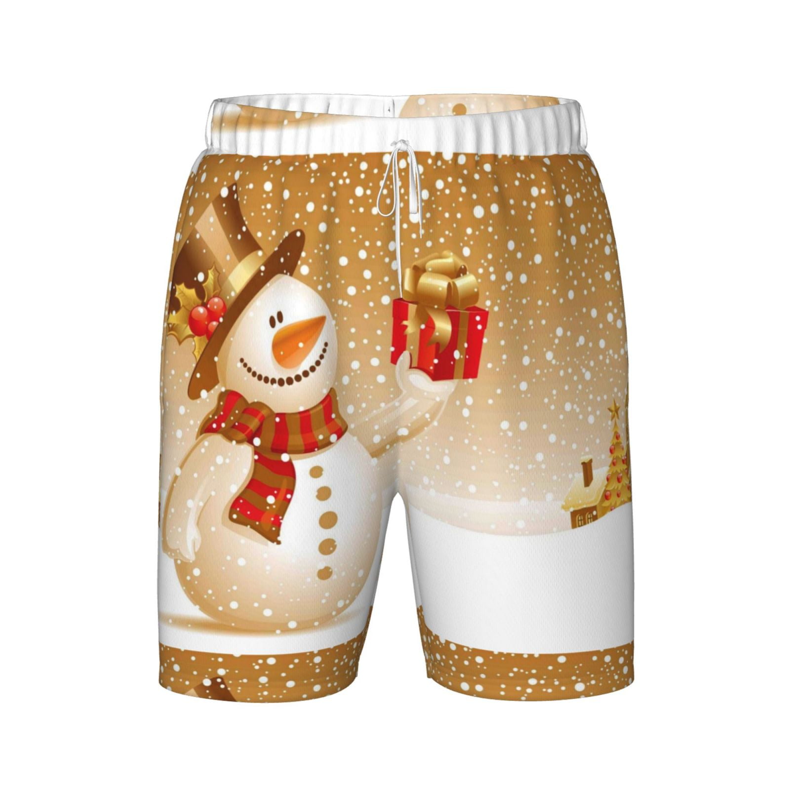 Coaee Christmas Snowman Gift for Boys Swim Trunks Compression Liner ...