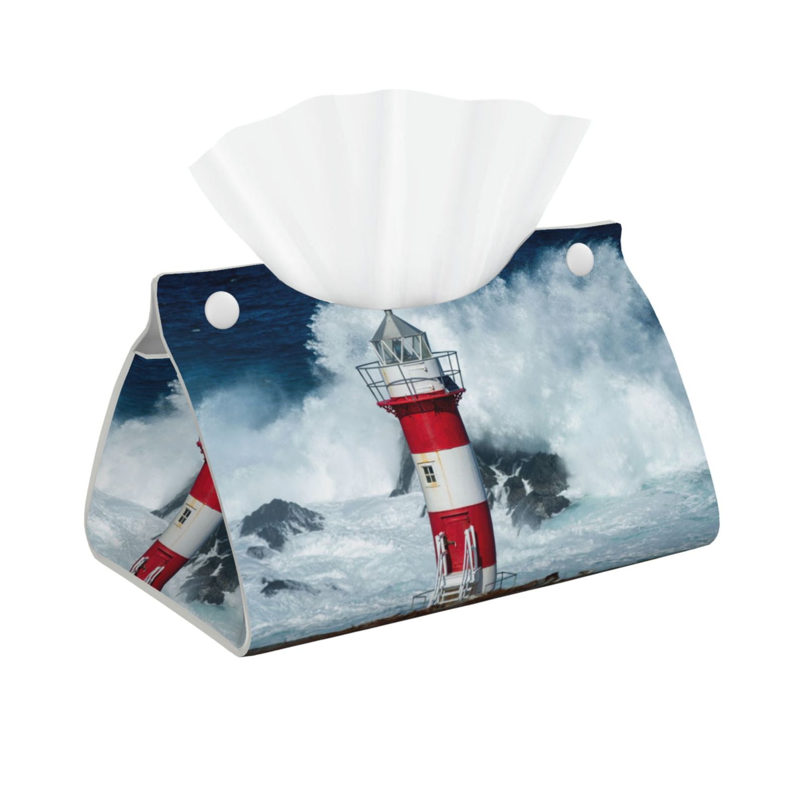 Coaee Circular Lighthouse for Large Tissue Box Cover Rectangular for ...