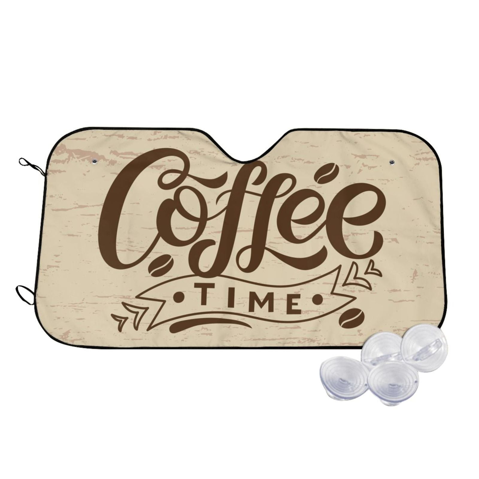 Coaee Coffee Time (2) Car Windshield Sunshade,Uv Rays Sun Visor ...