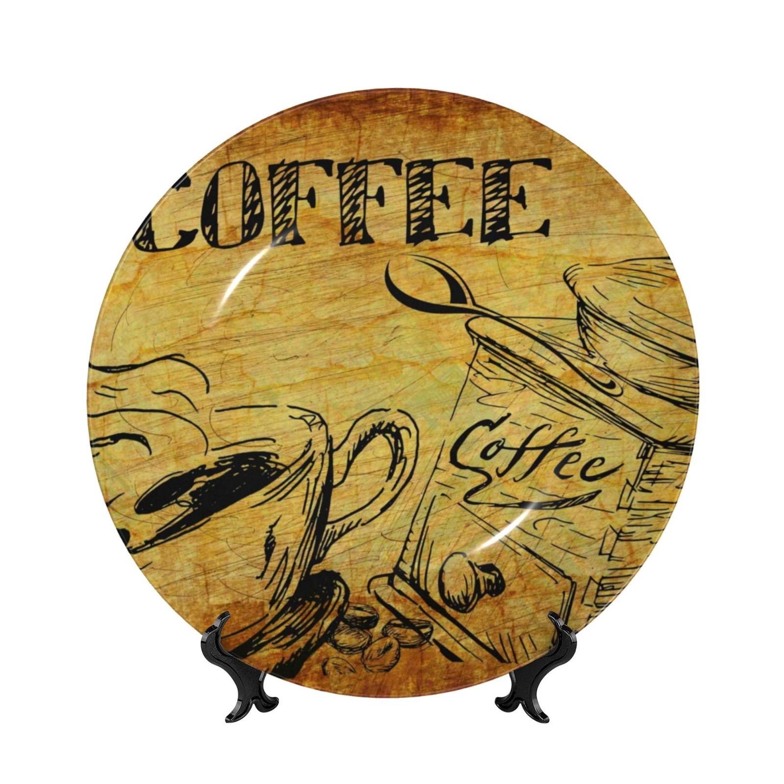 Coaee Coffee Vintage for Bone China Decorative Plate Decorative Plate ...