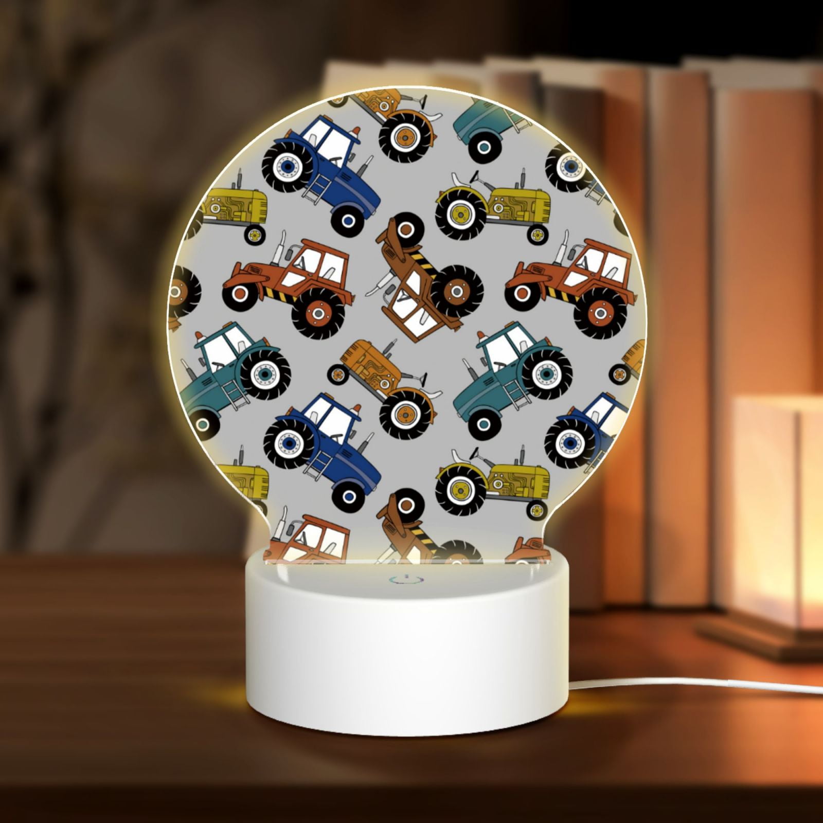 Coaee Color Tractor for Round Acrylic LED Desk Lamp 3 Color Change ...