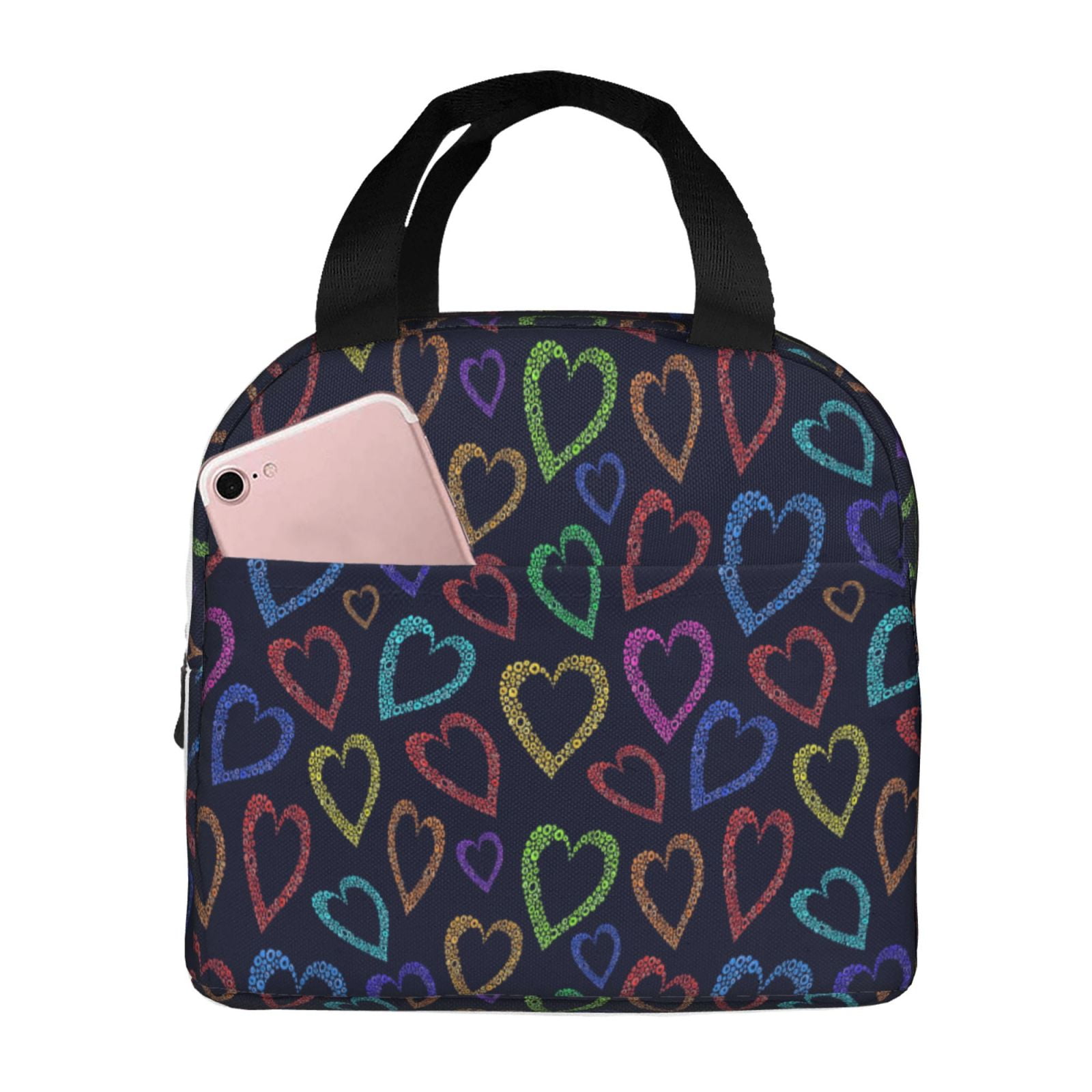 Coaee Colored Hearts for Reusable Thermal Soft Leakproof Lunch Box for ...