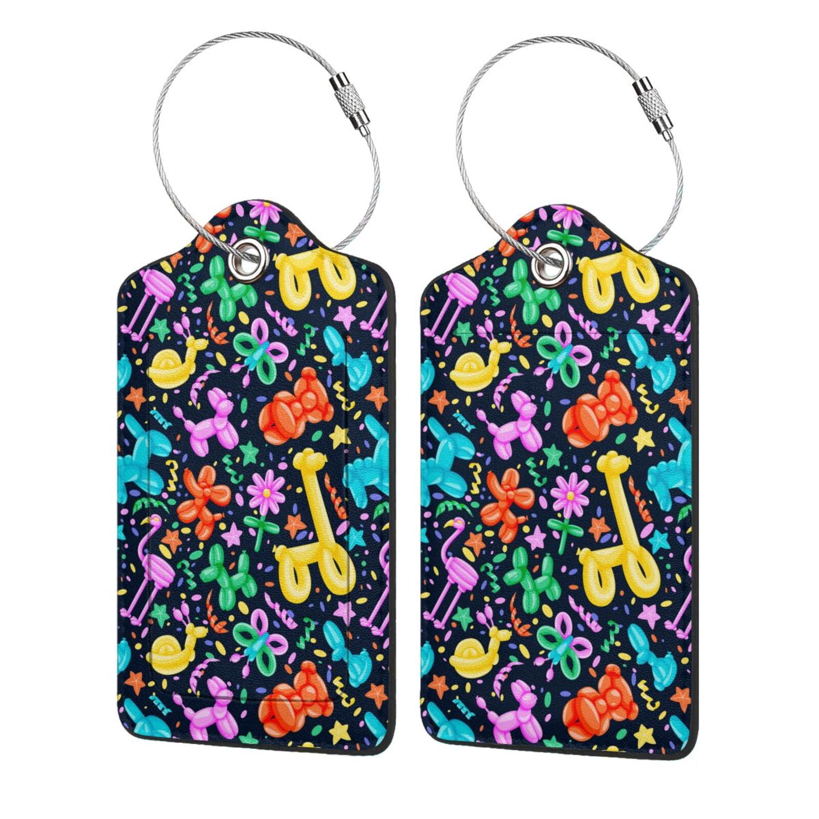 Coaee Colorful Air Balloons1 Untethered Leather Luggage Tags for ...