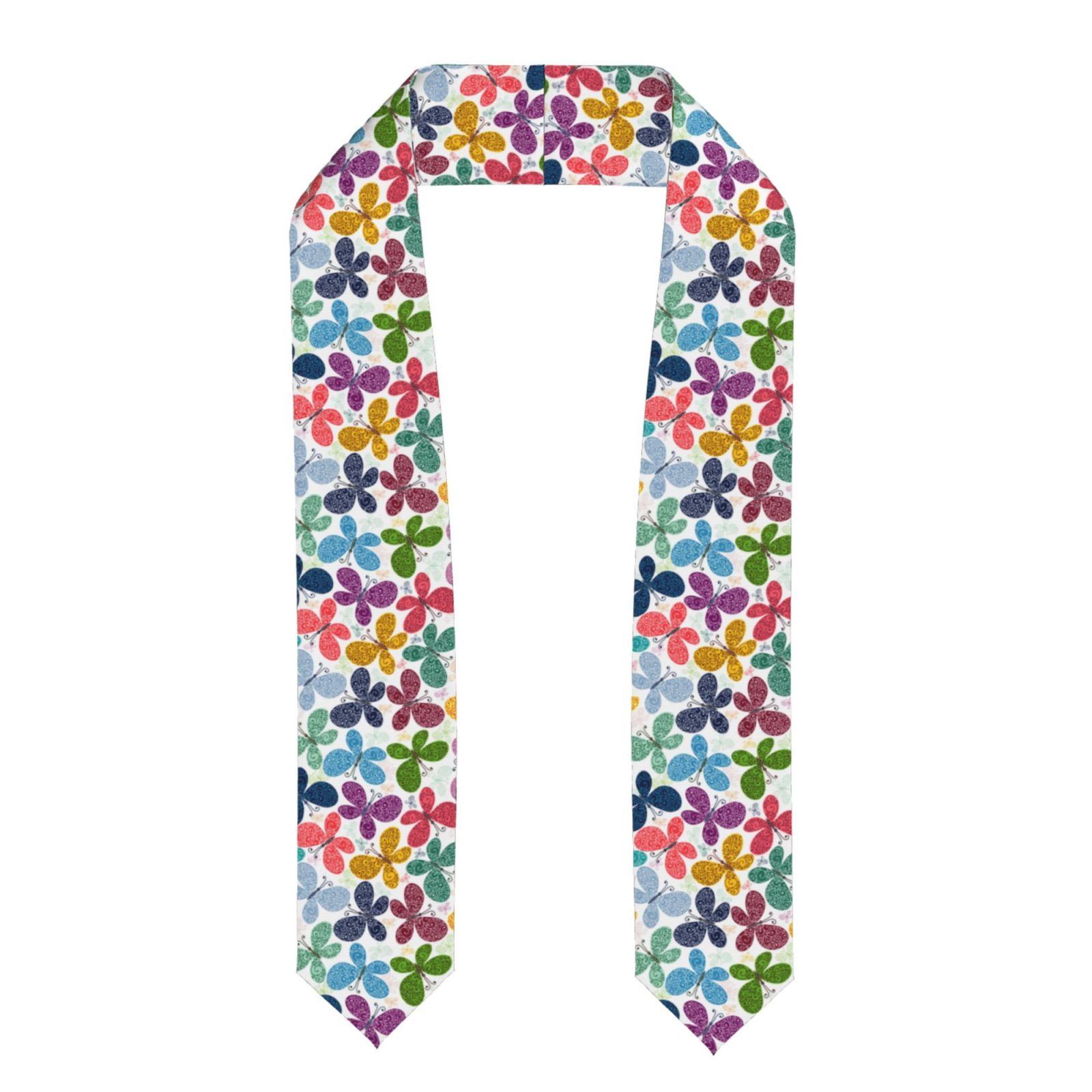 Coaee Colorful Butterflies Graduation Stole, Unisex, 72" Long ...