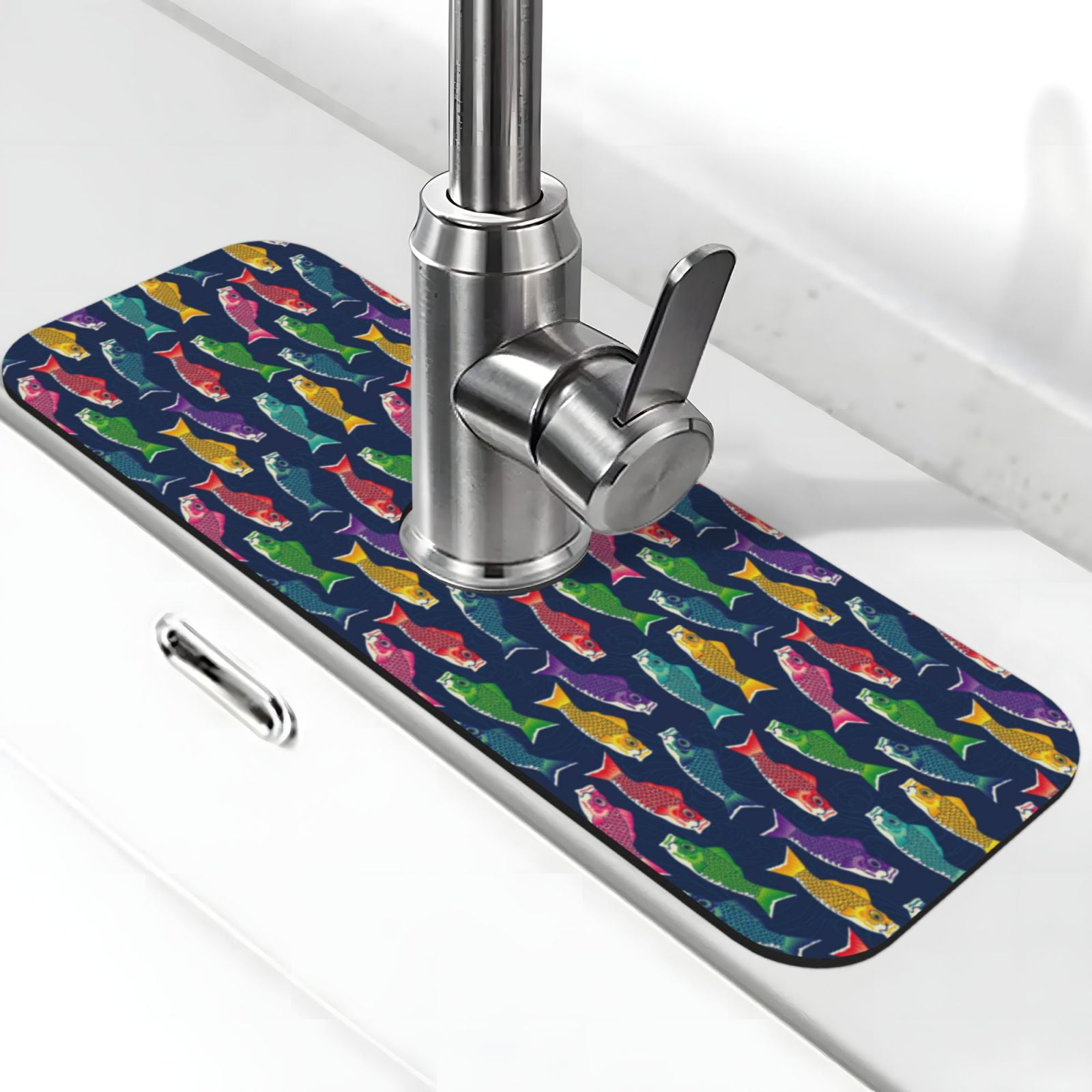 Coaee Colorful Carp Streamer 1 for Kitchen Sink Splash Guard Sink ...