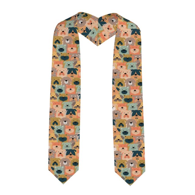 Coaee Colorful Dogs Graduation Stole, Unisex, 72" Long Graduation Stole ...