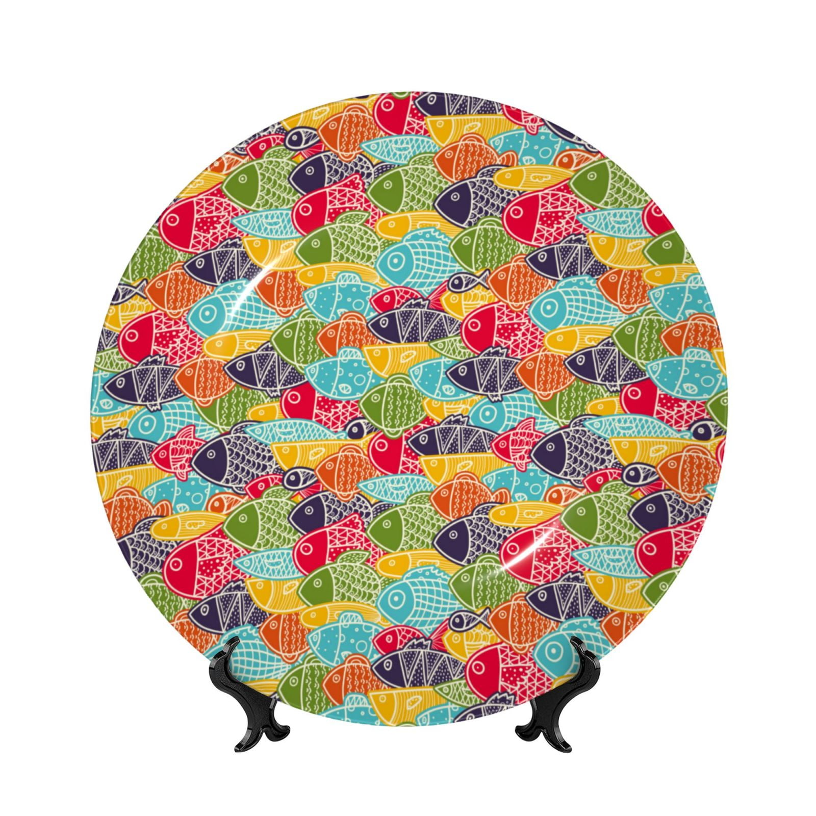Coaee Colorful Fish 2 for Bone China Decorative Plate Decorative Plate ...