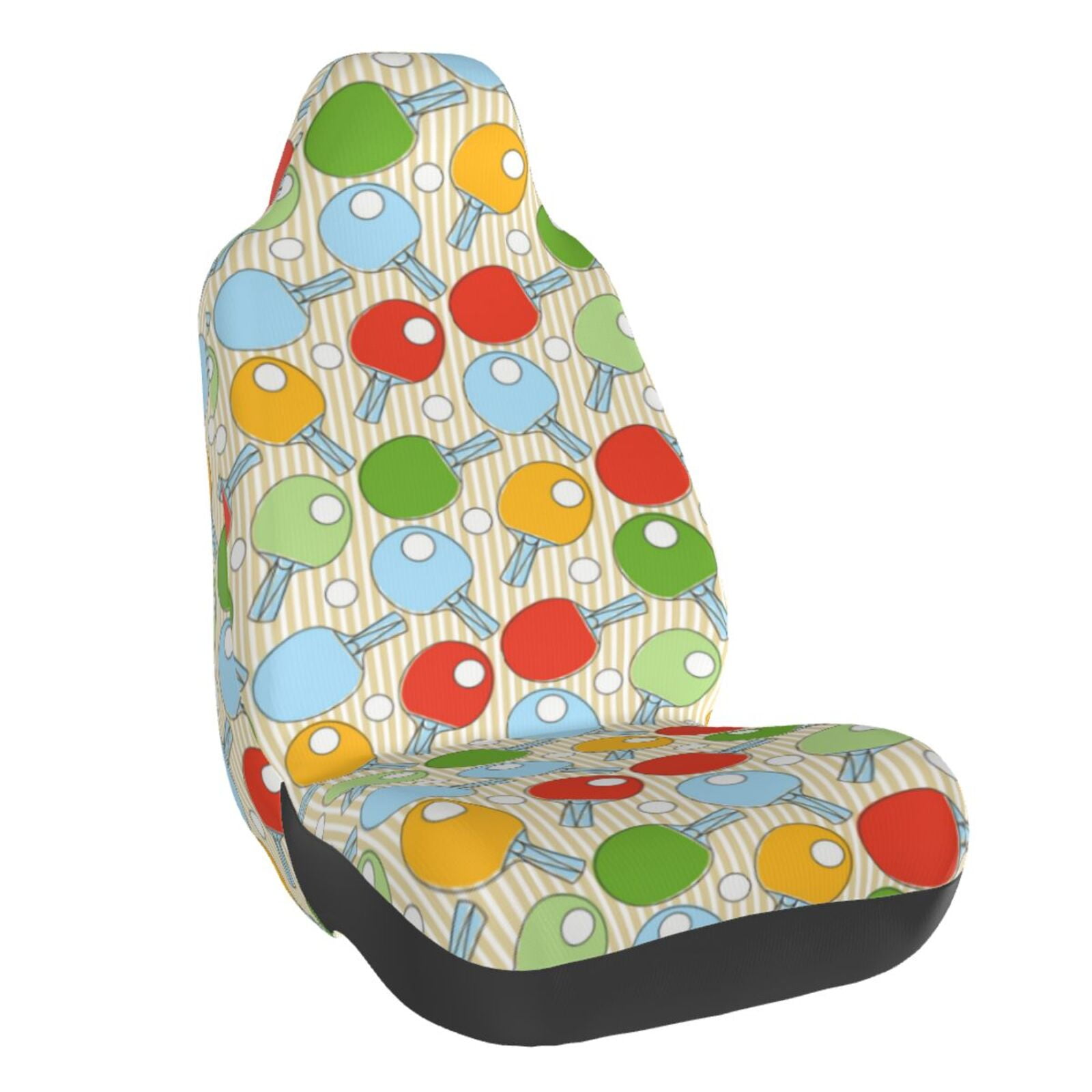 Coaee Colorful Ping Pong Rackets1 for Front Car Seat Covers Automotive ...