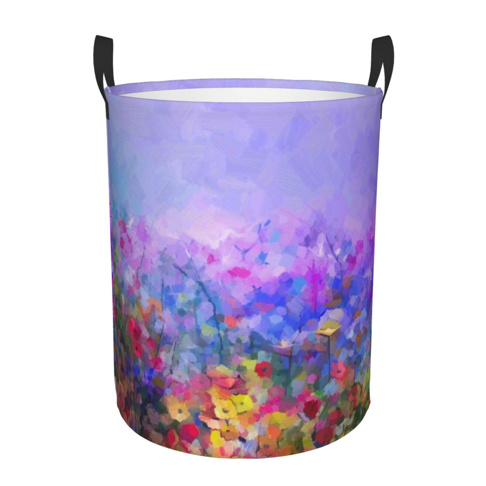 Coaee Colorful Purple Cosmos Flower Laundry Basket with Handle ...