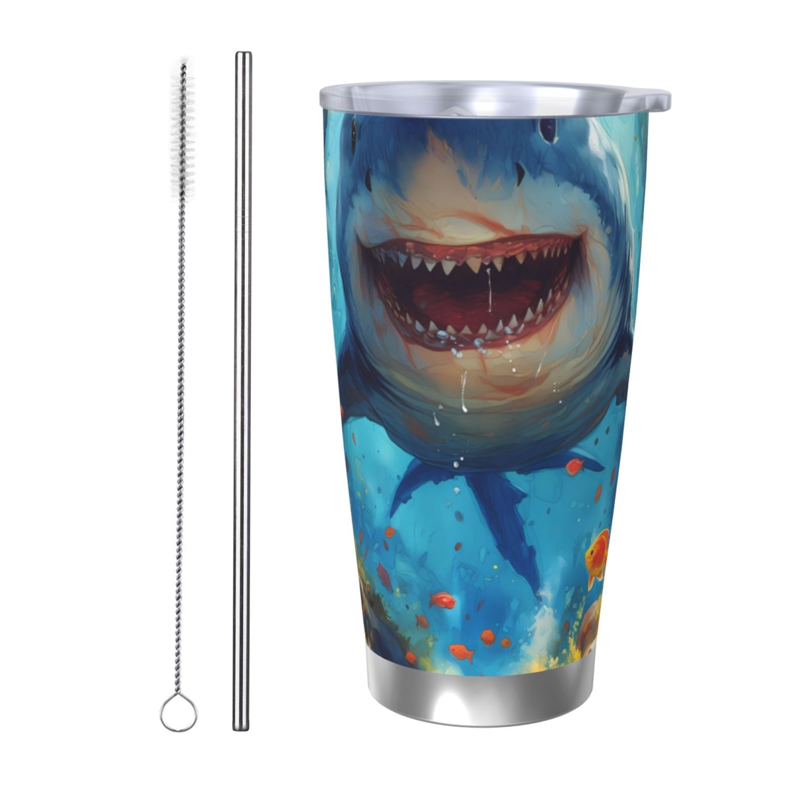 Coaee Colorful Underwater Shark for 20oz Insulated Kettle Water Bottle ...