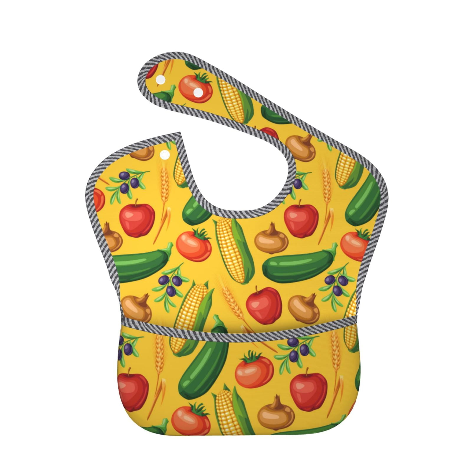 Coaee Colorful Vegetables for Proof Baby Bib with Food Catcher ...
