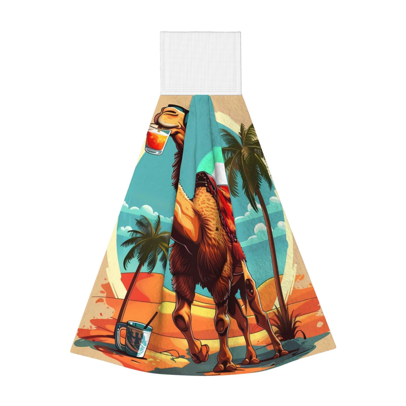 Coaee Cool Camel Oasis Vibes for Fast Absorbent Hanging Towels with ...