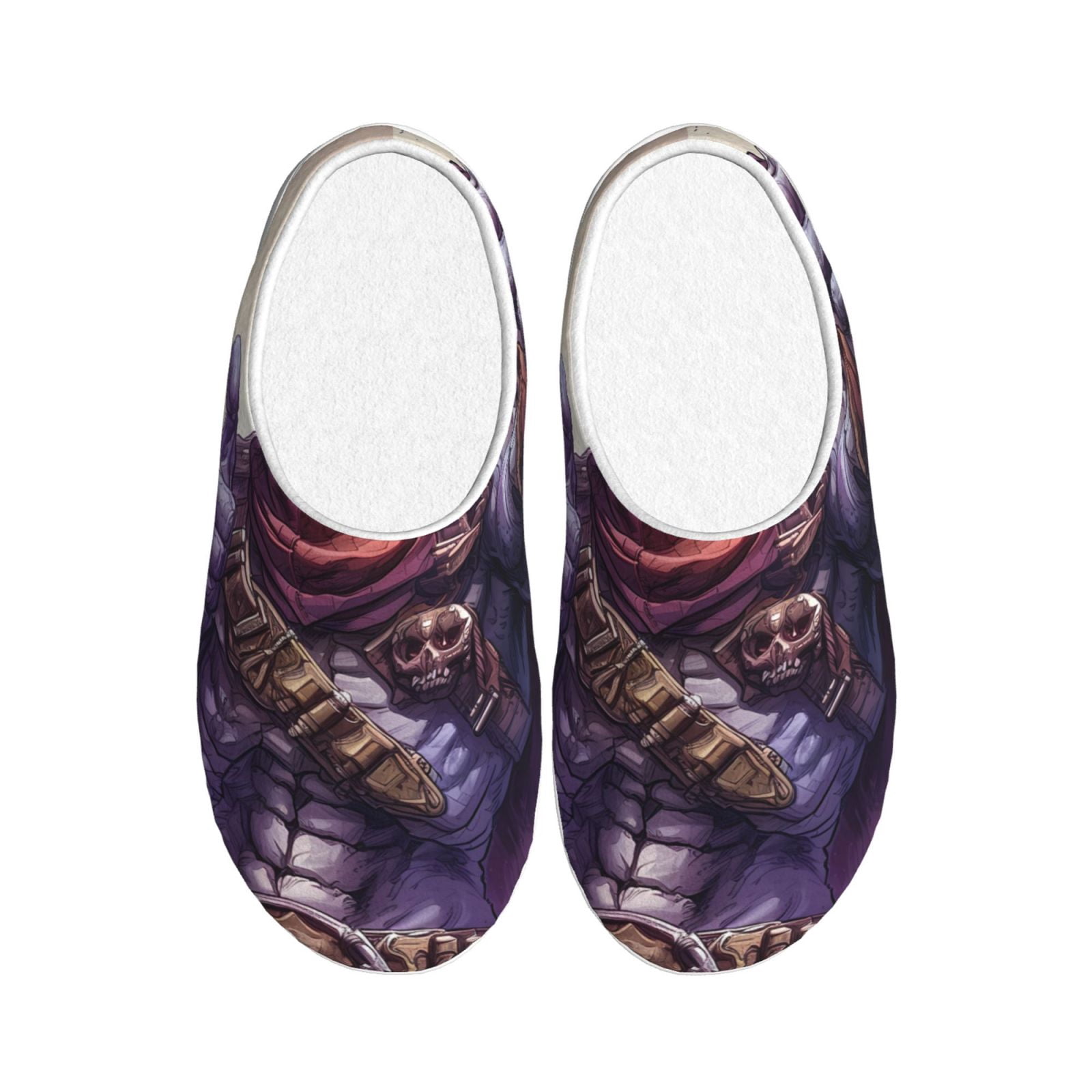 Coaee Cool Skull Cowboy for Mens Slippers Indoor Slip On Shoes Slippers ...