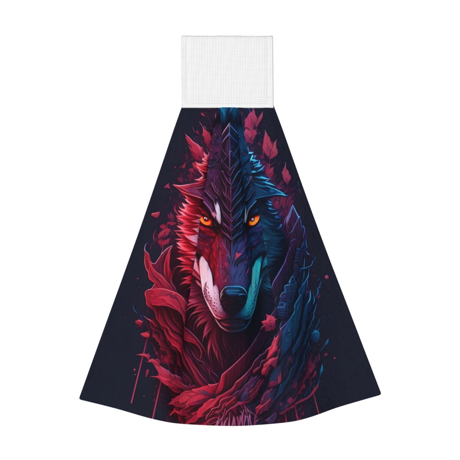 Coaee Cool Wolf Head for Fast Absorbent Hanging Towels with Velcro for ...