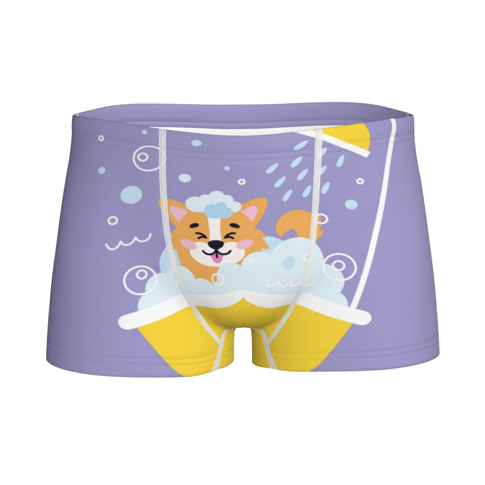 Coaee Corgi Washing in Bathtub Boy's Cotton Boxer Briefs Soft and ...
