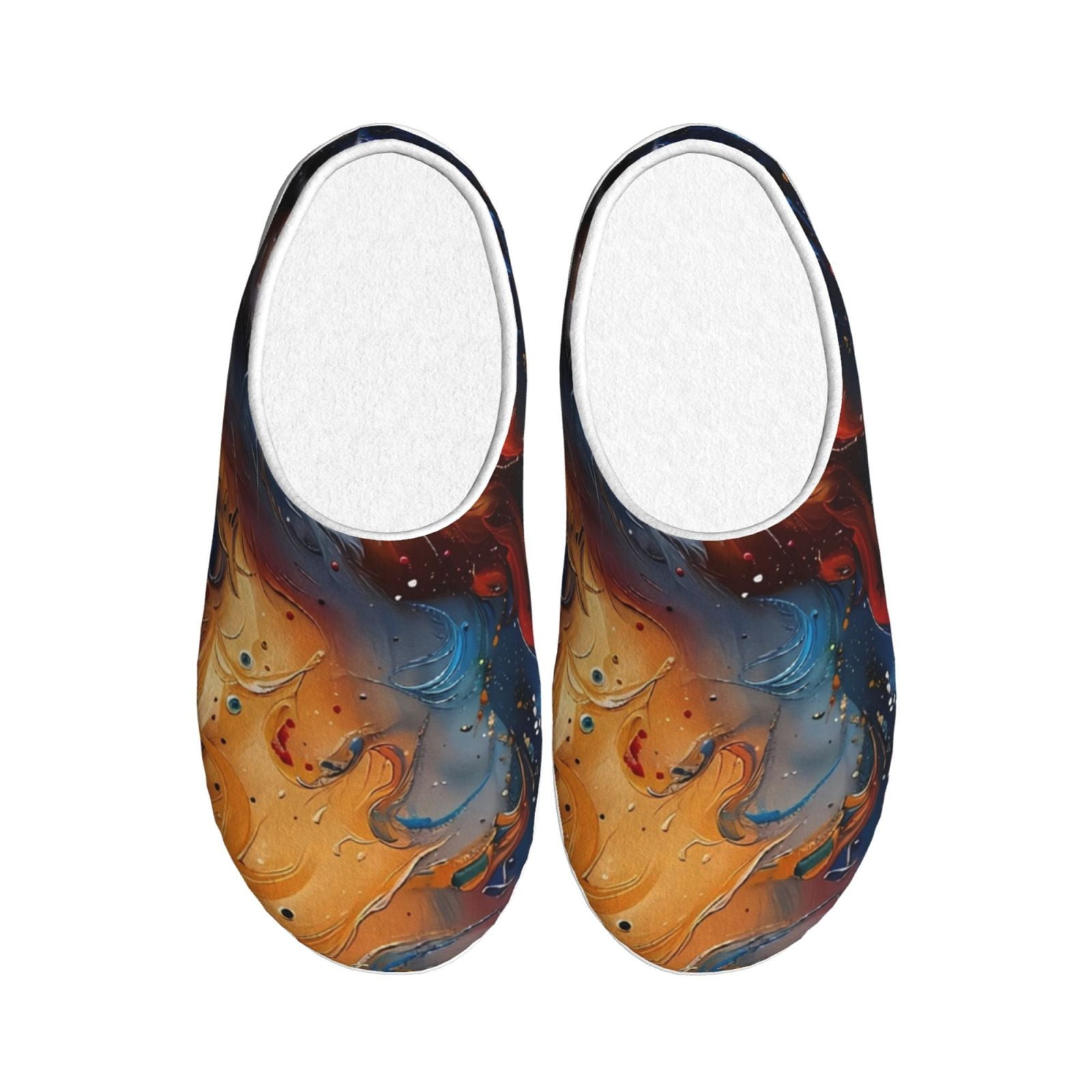 Coaee Cosmic Dog Starry Night for Mens Slippers Indoor Slip On Shoes ...