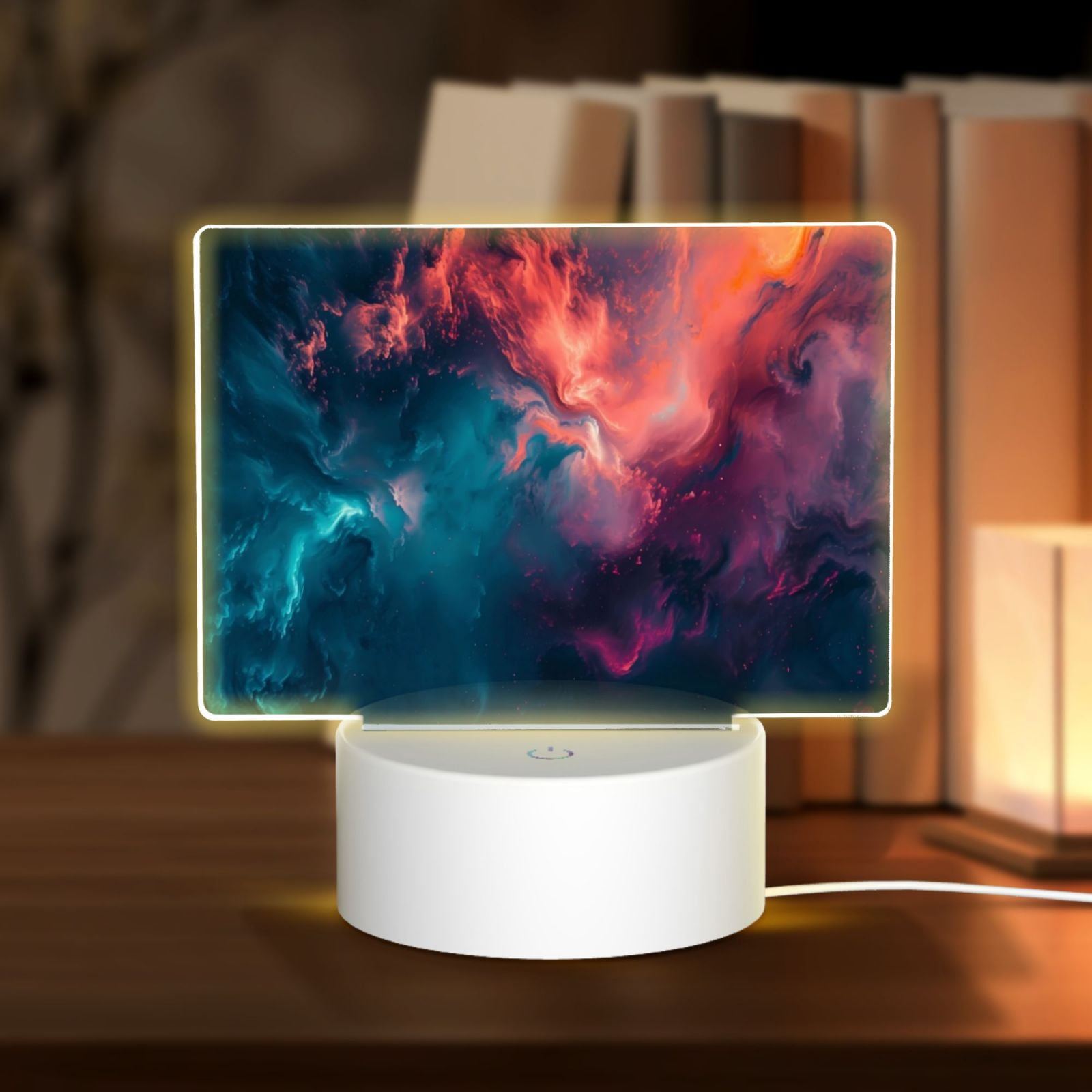 Coaee Cosmic Paint Swirl for Rectangular Acrylic LED Desk Lamp 3 Color ...