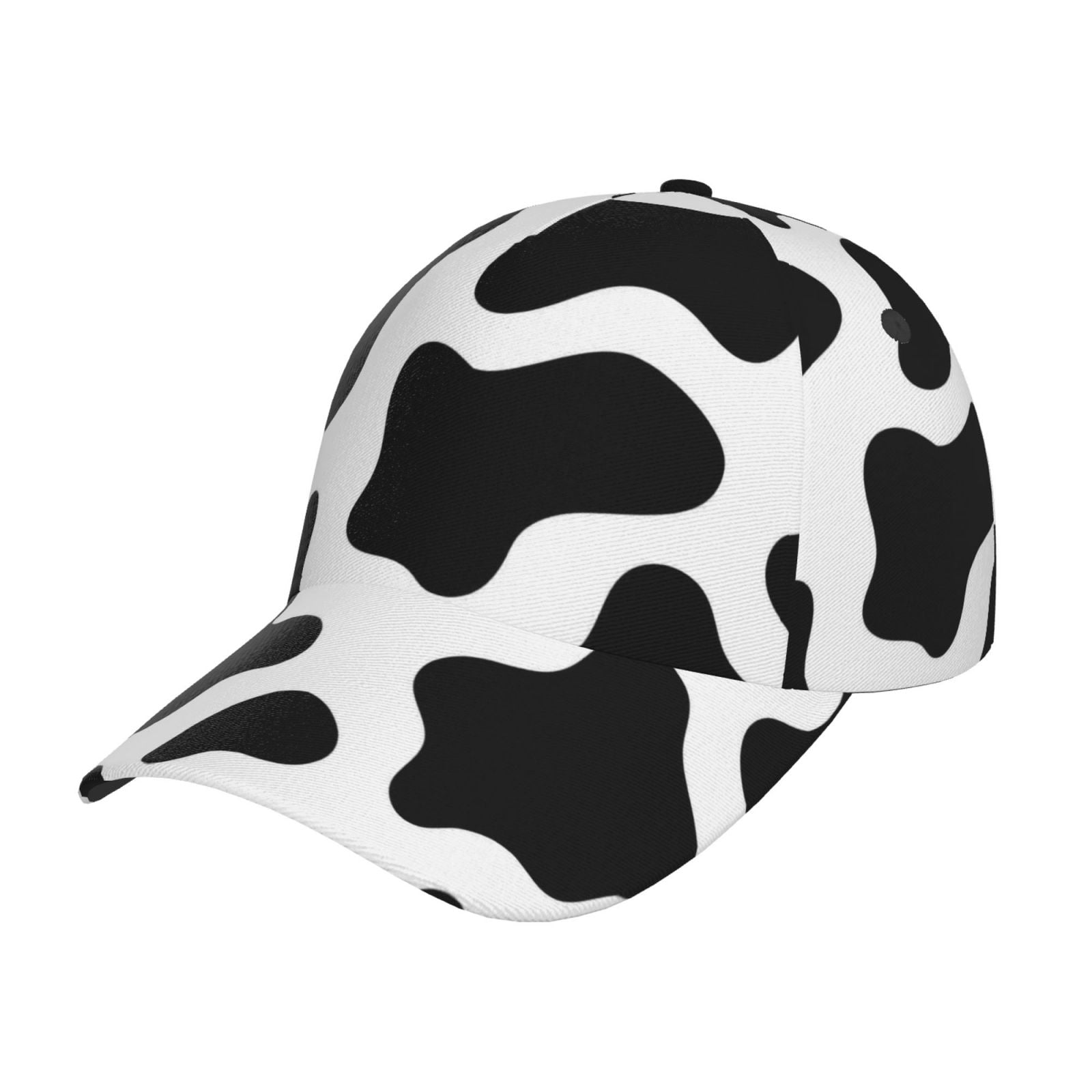 Coaee Cow Print Black White Baseball Cap, Outdoor Hat, Adjustable ...