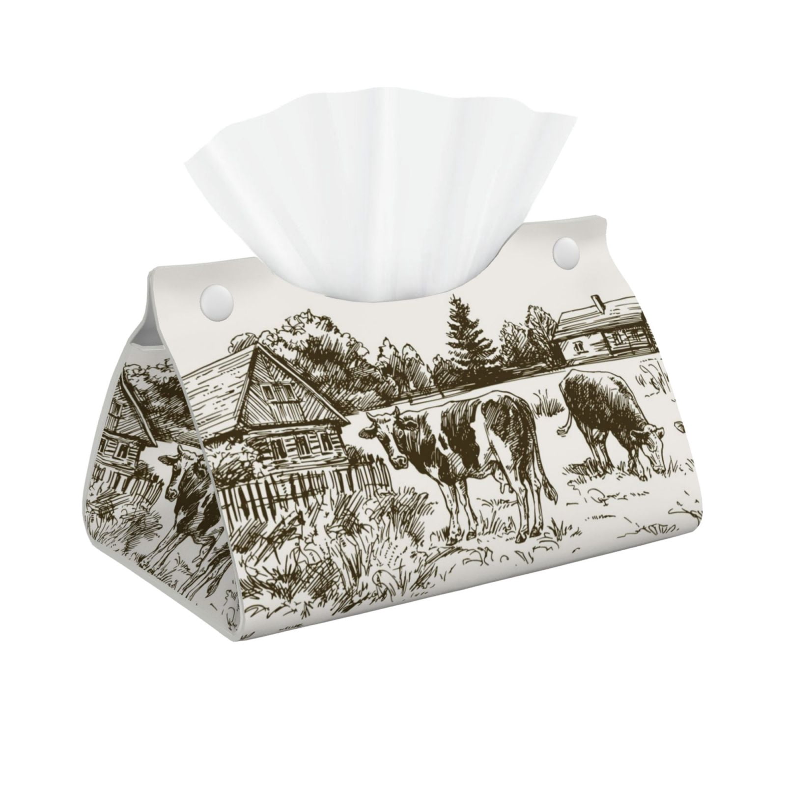 Coaee Cows Grazing On The Meadow for Large Tissue Box Cover Rectangular ...