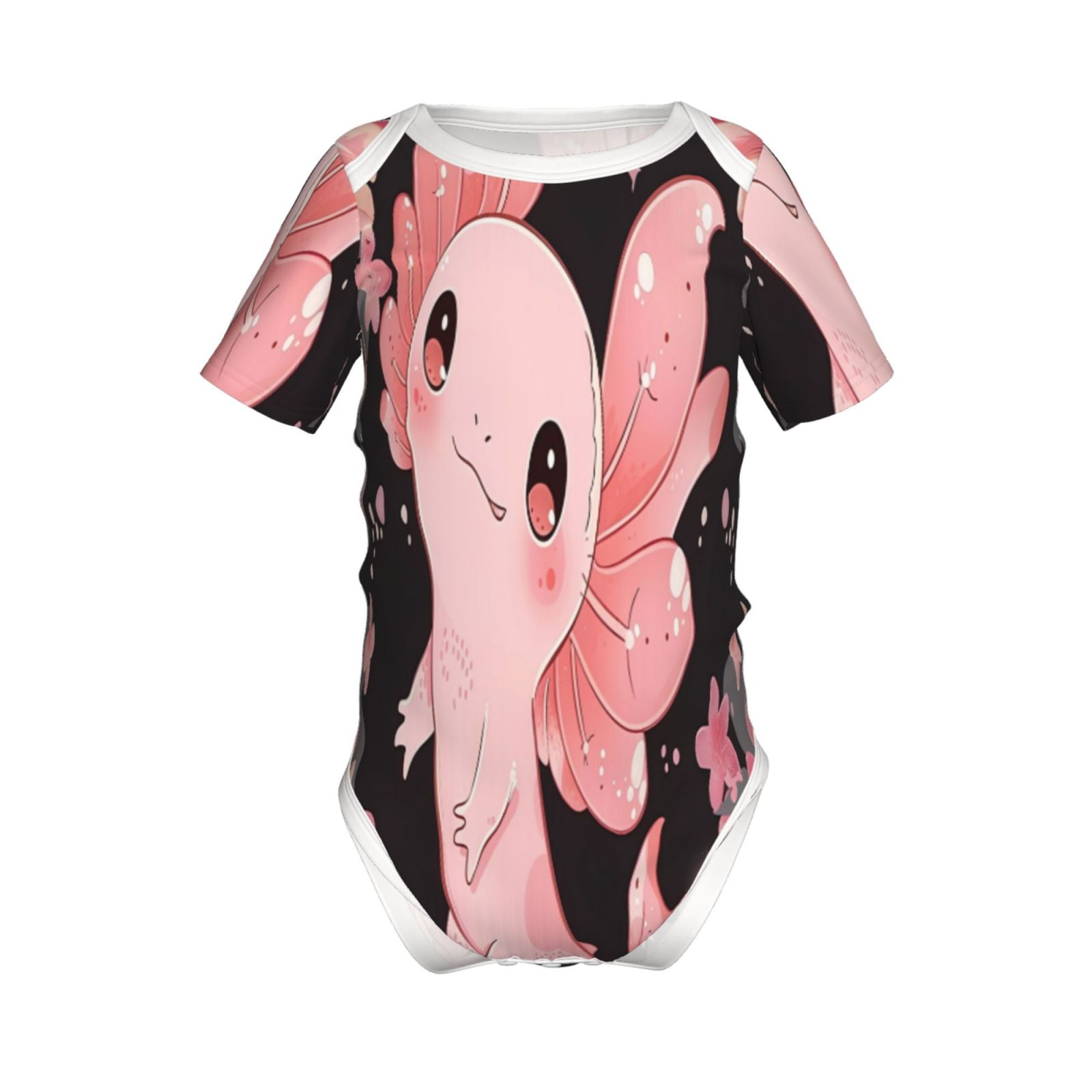 Coaee Cute Axolotl Sakura Blossoms A for Soft Baby Short-Sleeve ...