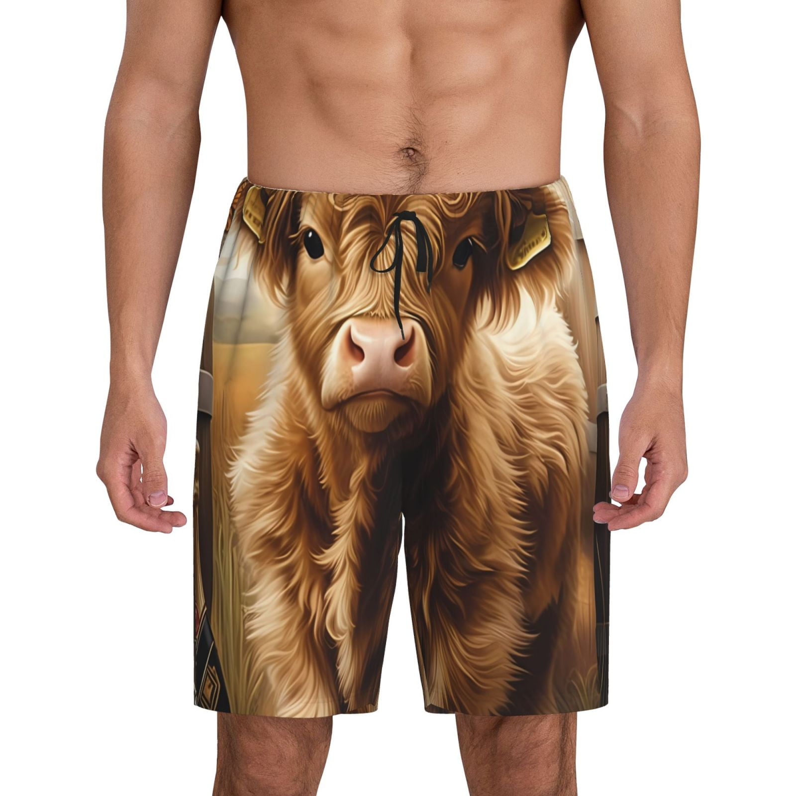 Coaee Cute Calf Butterflies A for Men's Pajama Pants, Sleep Pajama ...