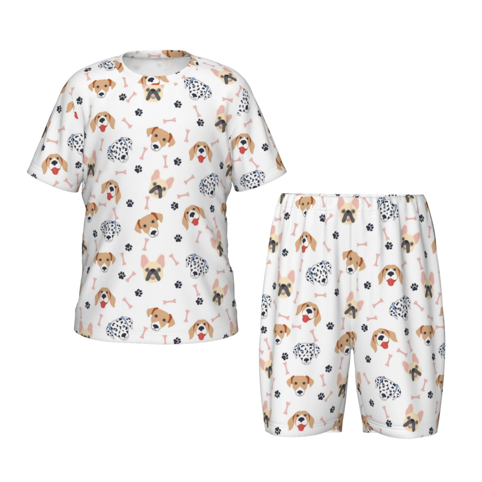Coaee Cute Cartoon Dogs for Short Sleeve Pajamas Kids Summer Pjs ...