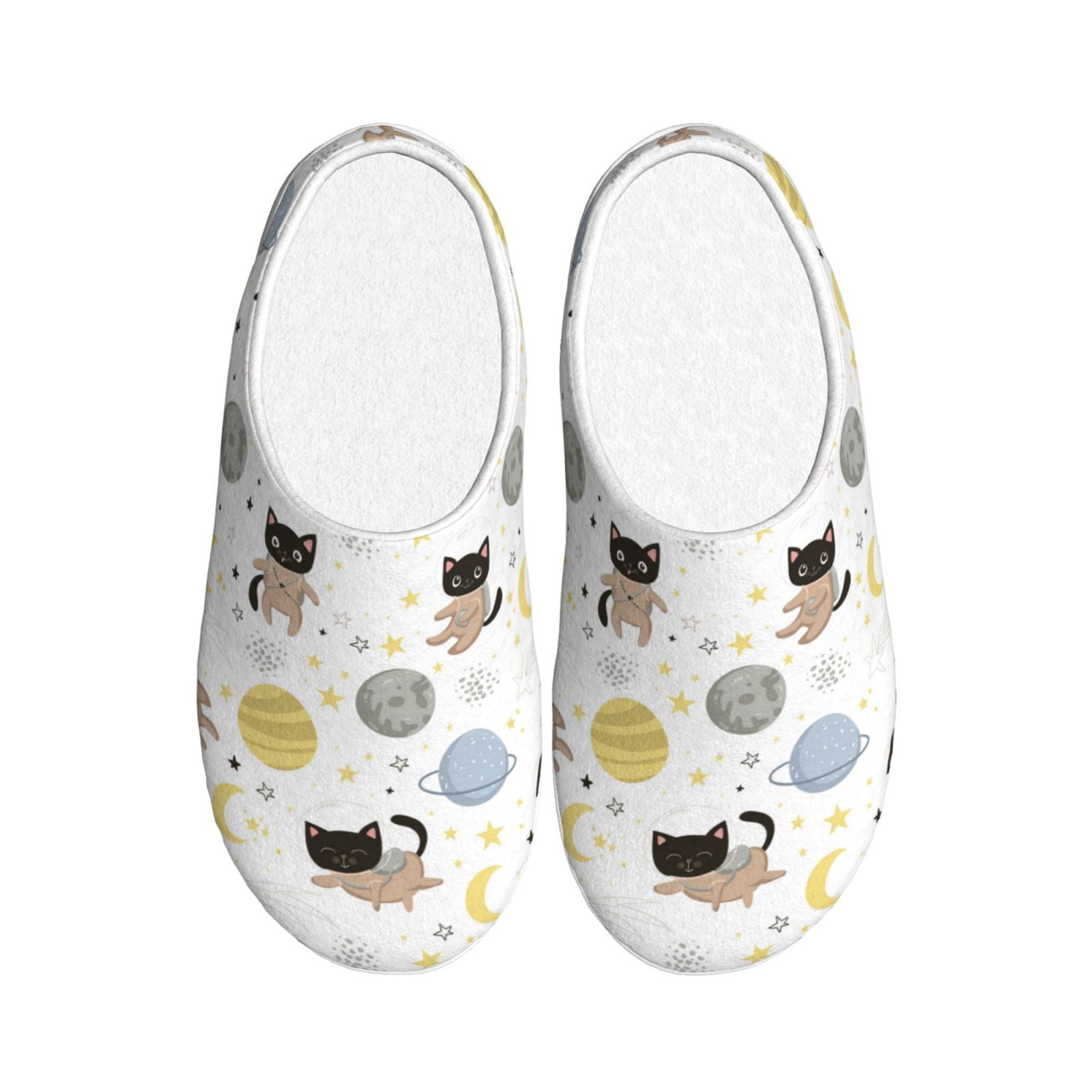 Coaee Cute Cat for Mens Slippers Indoor Slip On Shoes Slippers for ...