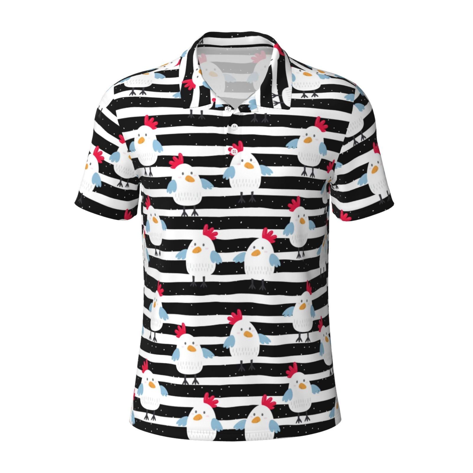Coaee Cute Chicken for Men's Short Sleeve Polo Shirt,Men's Polo Shirt ...