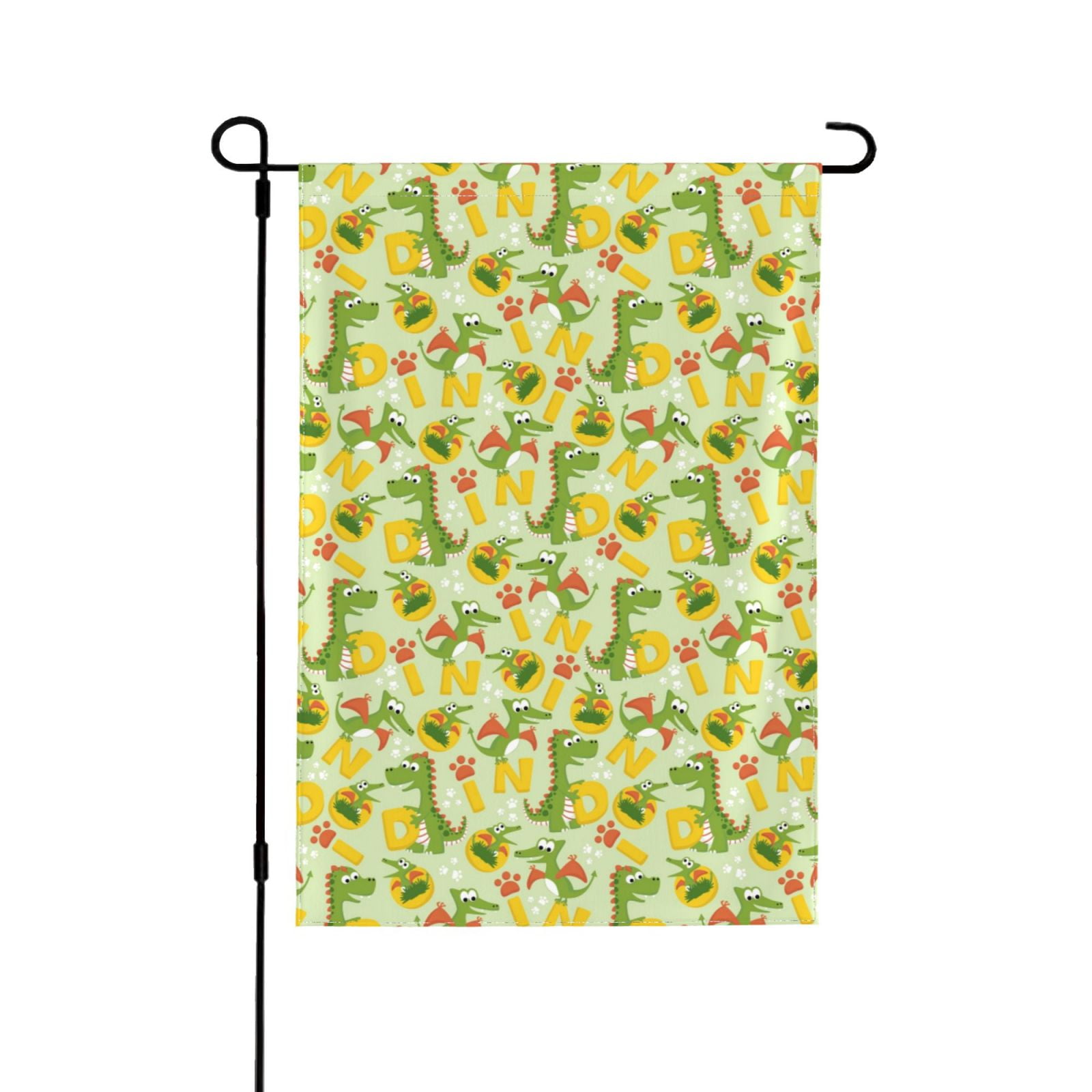 Coaee Cute Dinosaurs Double Sided Garden Flag, Weather Resistant Yard ...