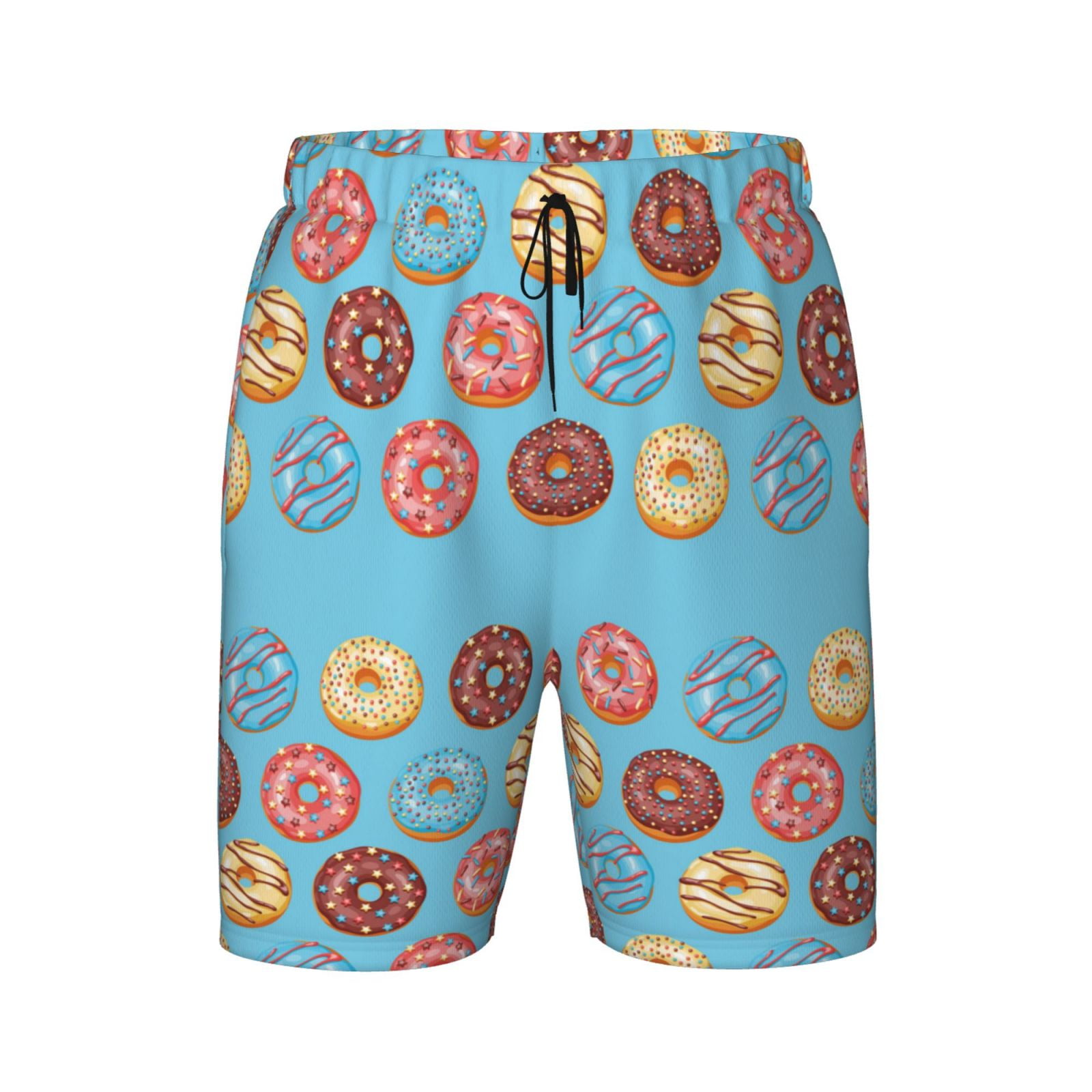 Coaee Cute Donut for Boys Swim Trunks Compression Liner Swim Shorts ...