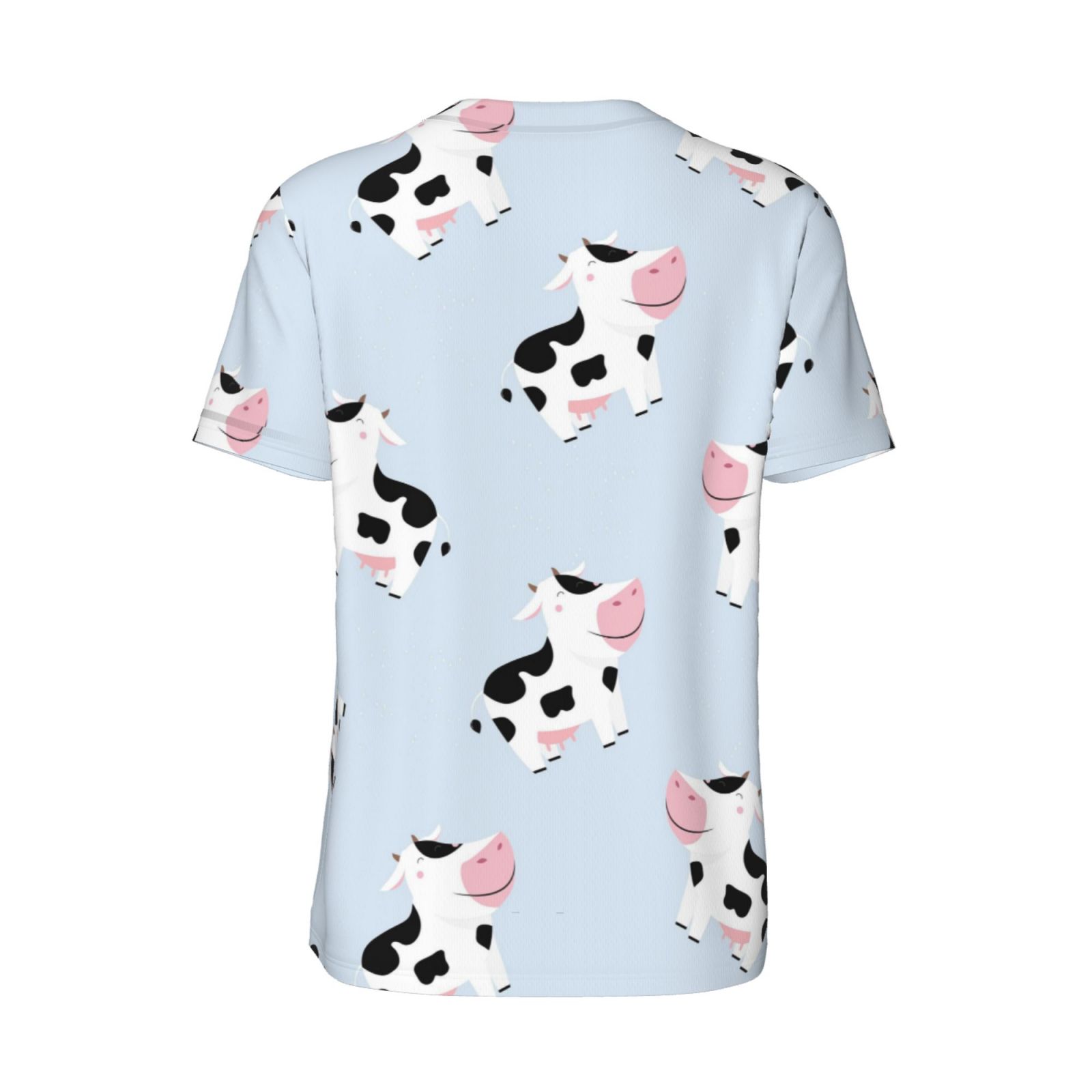Coaee Cute Farm Cow for Men's Baseball T-shirt Casual Short Sleeve ...