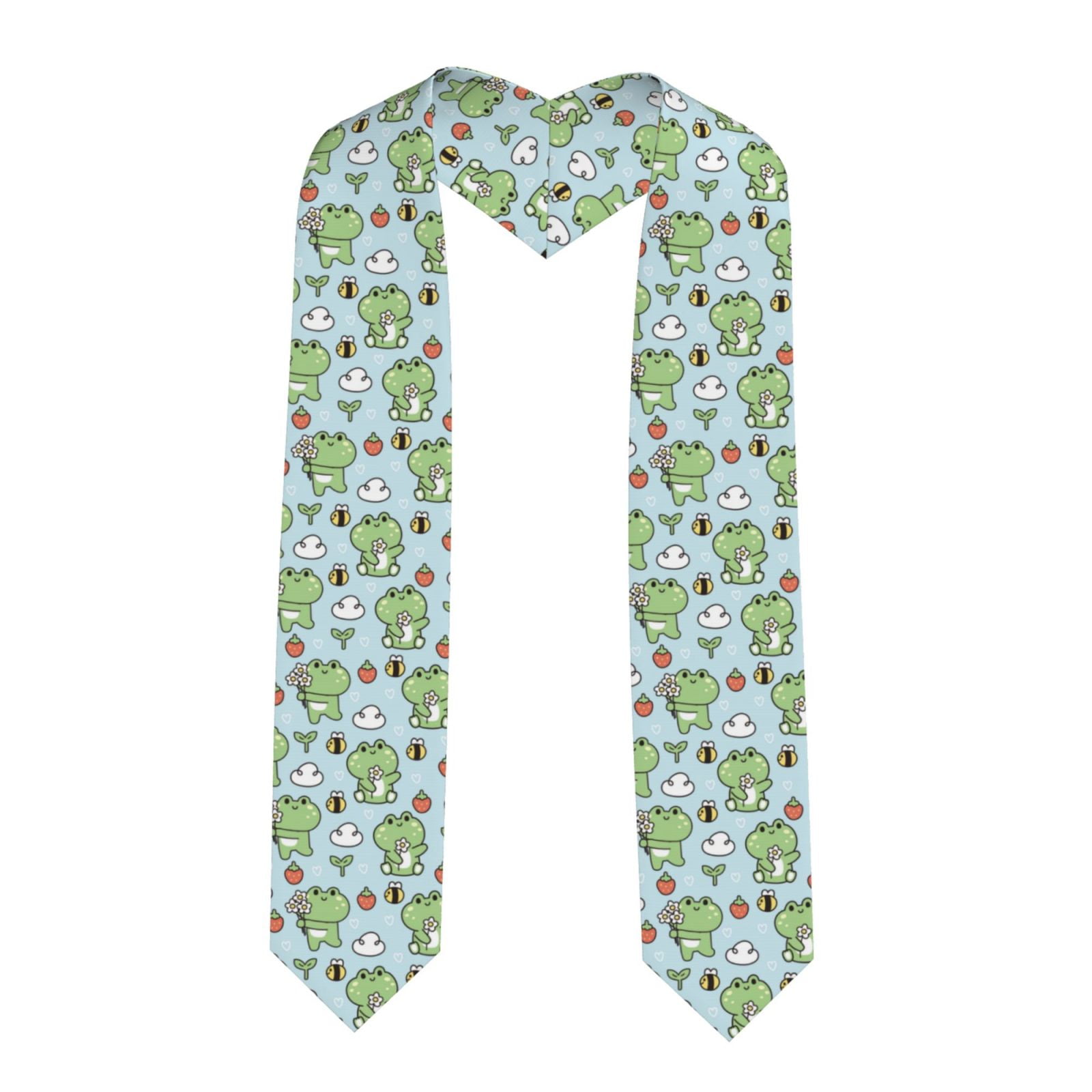 Coaee Cute Floral Frog Graduation Stole, Unisex, 72" Long Graduation ...