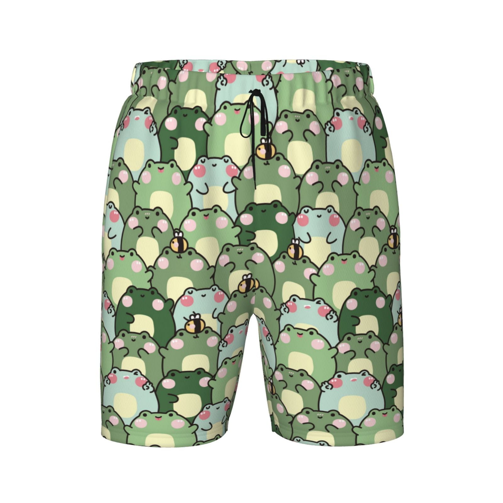 Coaee Cute Frog for Boys Swim Trunks Compression Liner Swim Shorts Teen ...
