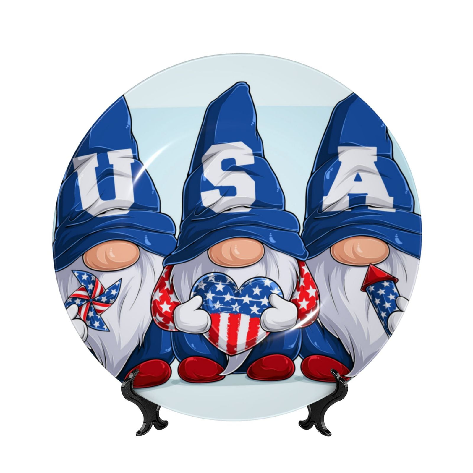 Coaee Cute Gnomes in USA for Bone China Decorative Plate Decorative ...