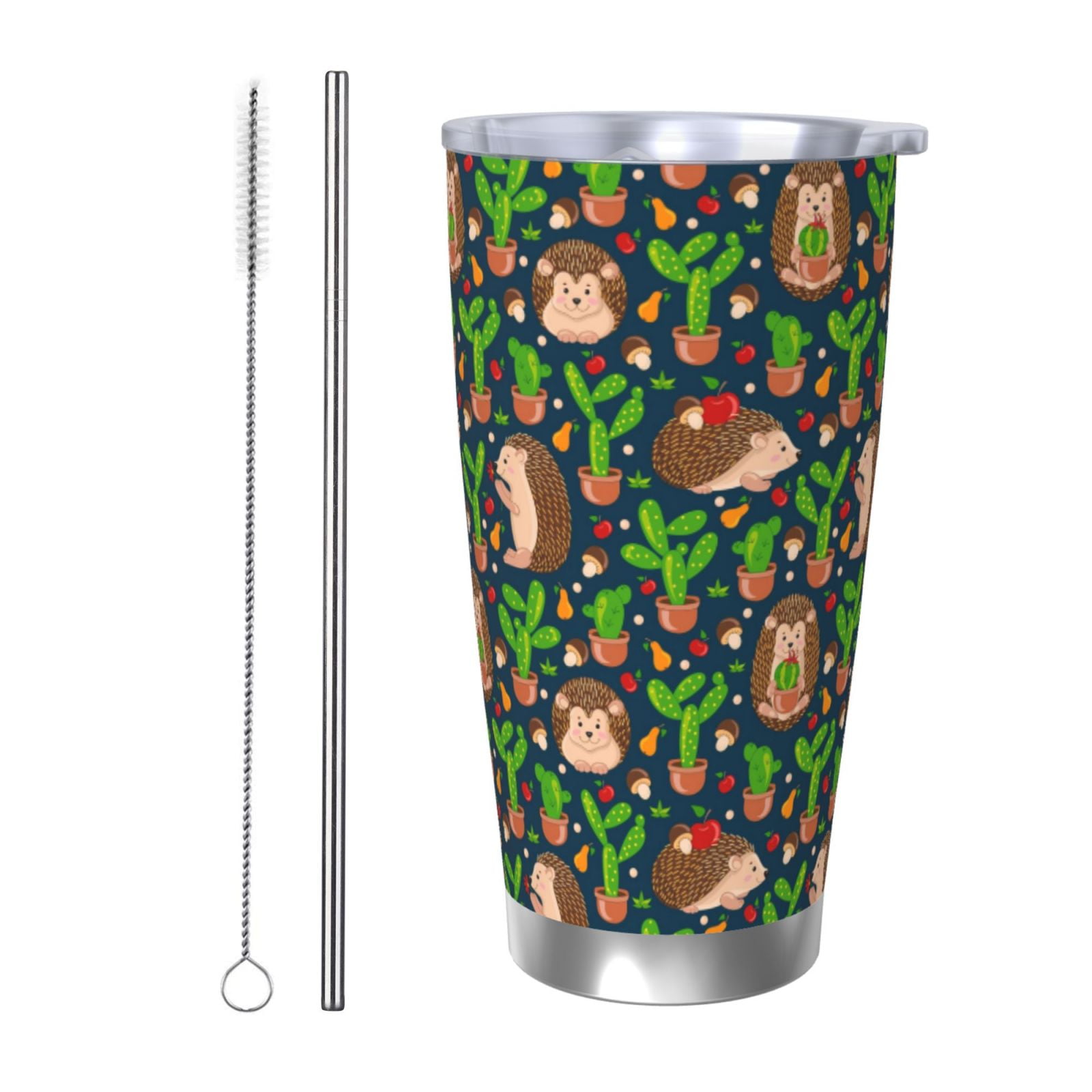Coaee Cute Hedgehogs Cactus Blue for 20oz Insulated Kettle Water Bottle ...
