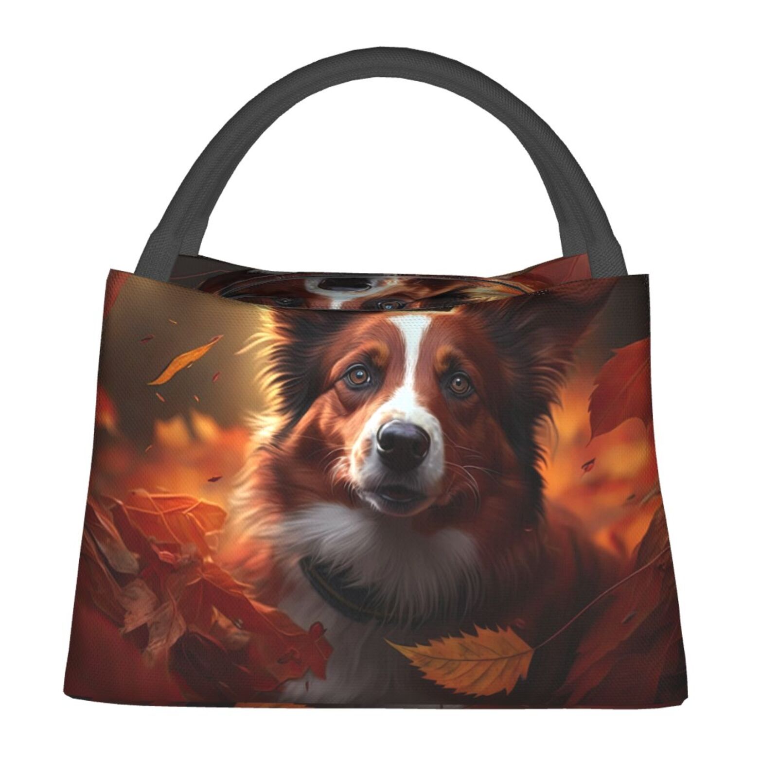 Coaee Cute Maple Leaf Puppy for Reusable Thermal Soft Leakproof Lunch ...